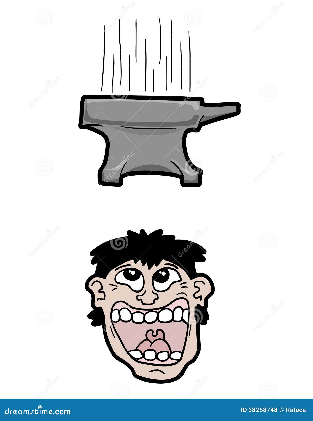 Anvil and face man stock vector. Illustration of creative - 38258748