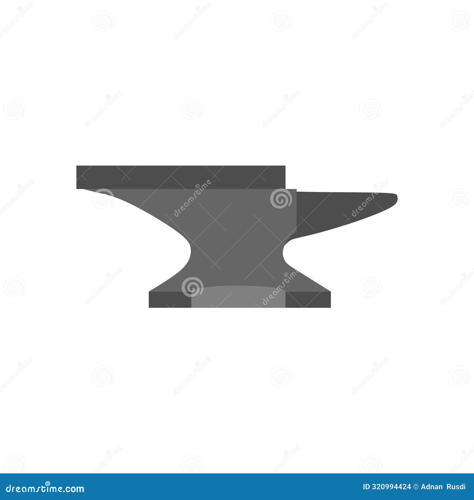 Anvil Flat Design Vector Illustration Isolated on White Background ...