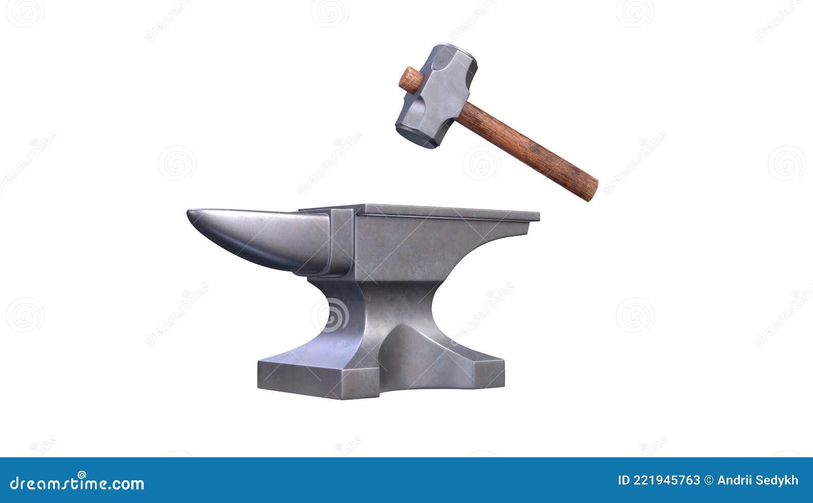 Anvil And Hammer With Golden Yen Symbol Isolated On White Background ...