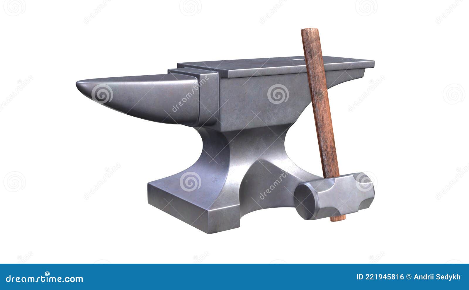 Anvil And Hammer With Golden Yen Symbol Isolated On White Background ...