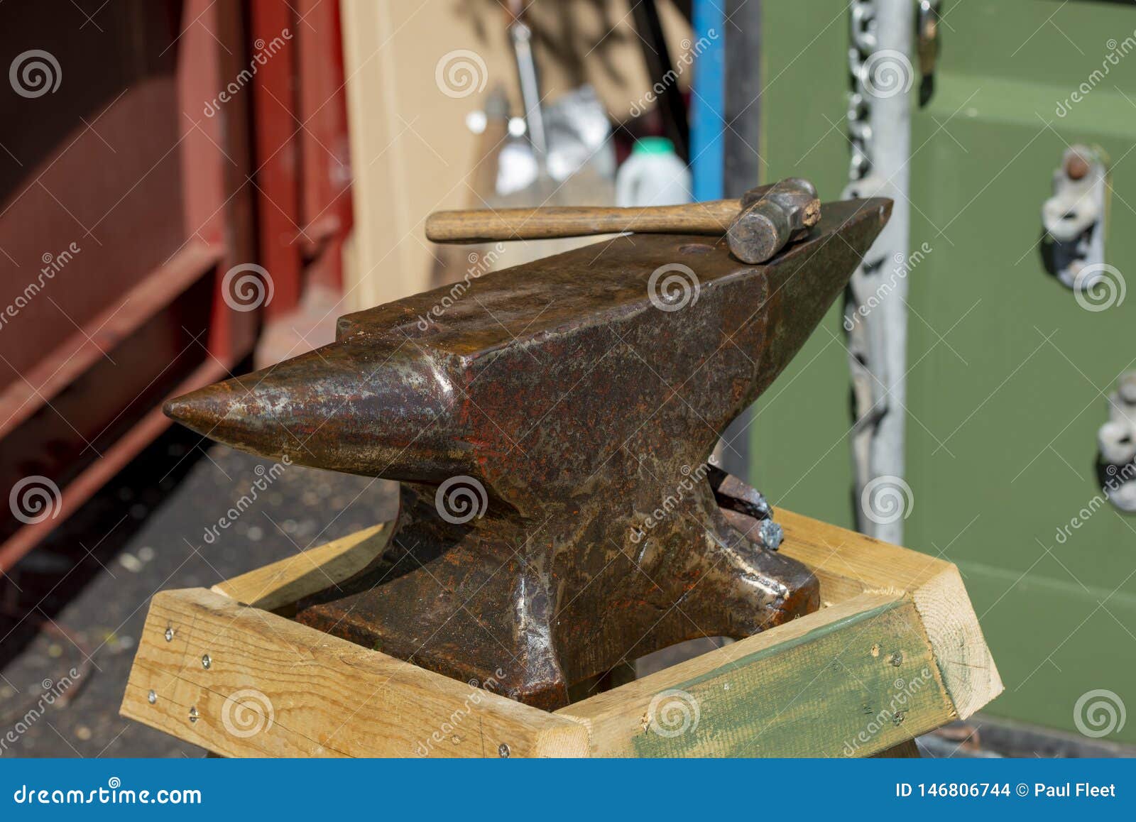 Anvil and Hammer stock photo. Image of metal, forge - 146806744