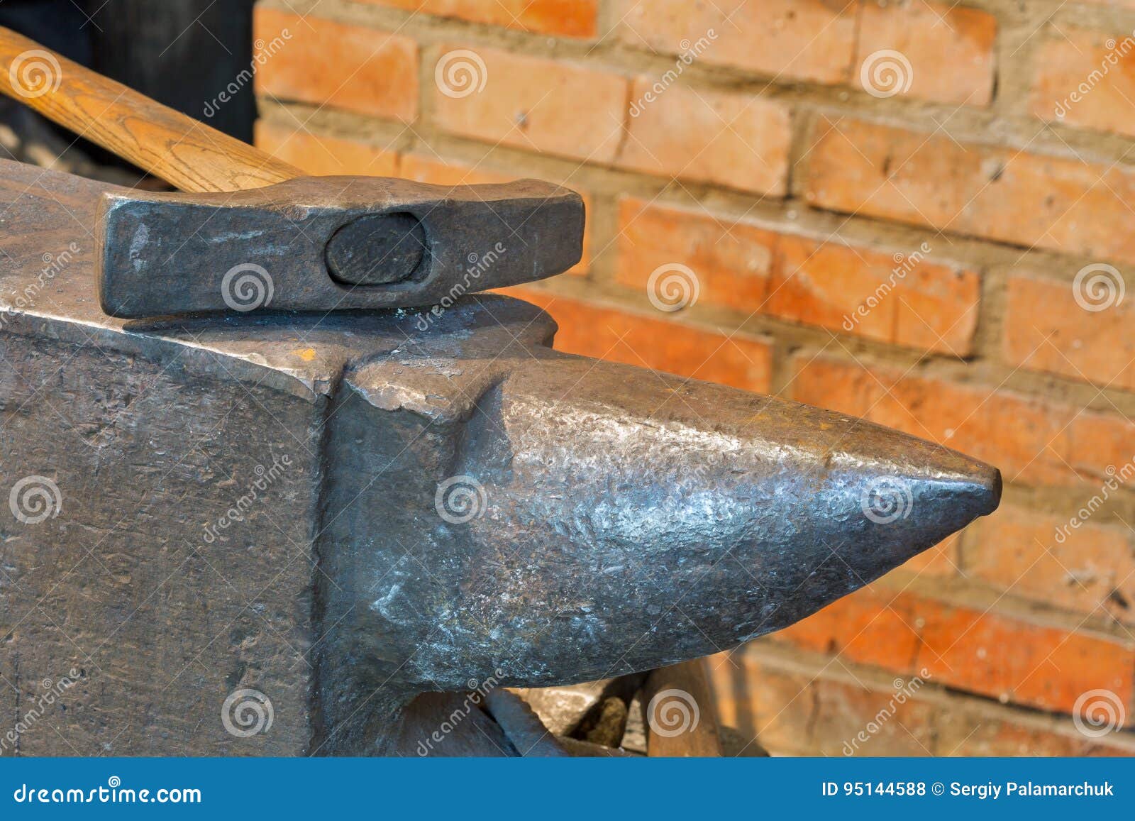 An Anvil and a Hammer in the Old Smithy Stock Photo - Image of craft ...