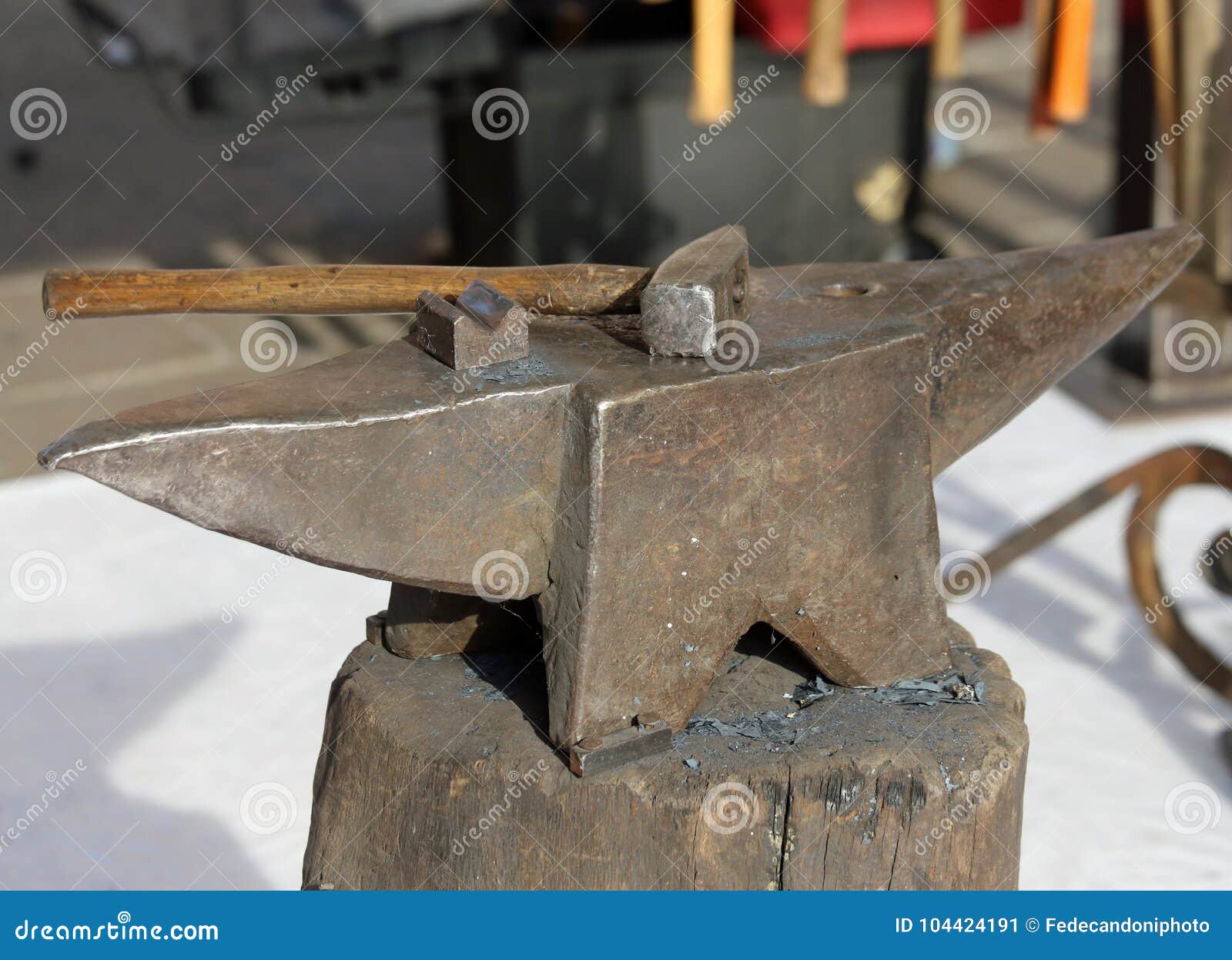 Anvil and Hammer in the Workshop Stock Image - Image of hammersmith ...