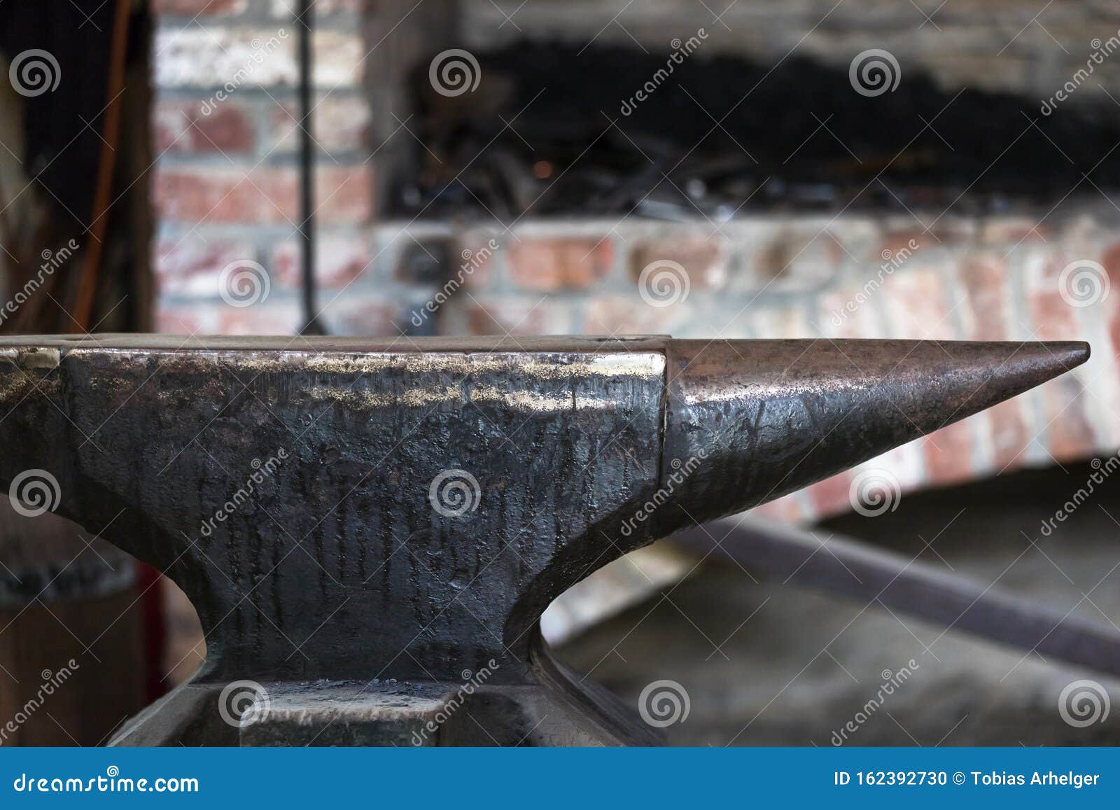 Anvil in historical forge stock photo. Image of sword - 162392730