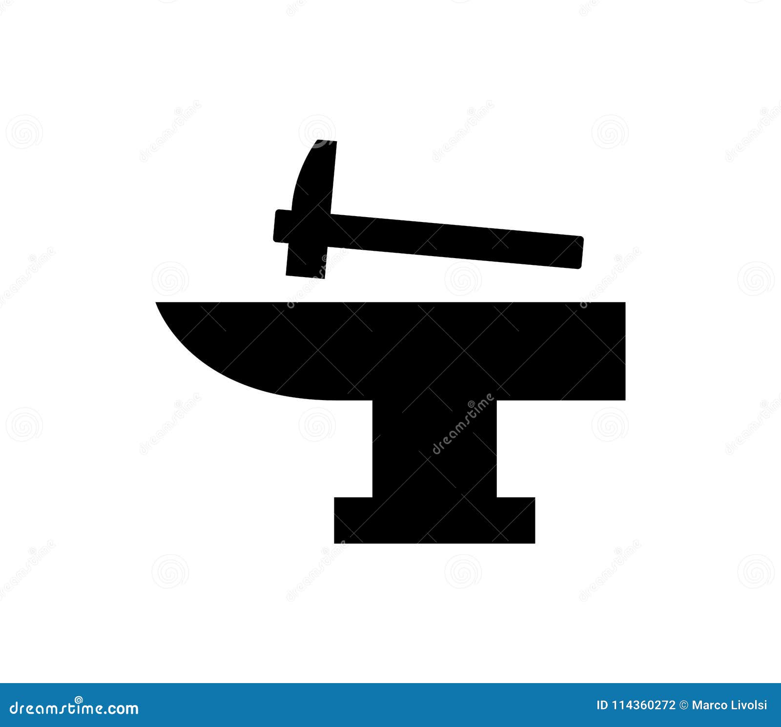 Anvil icon stock illustration. Illustration of strong - 114360272