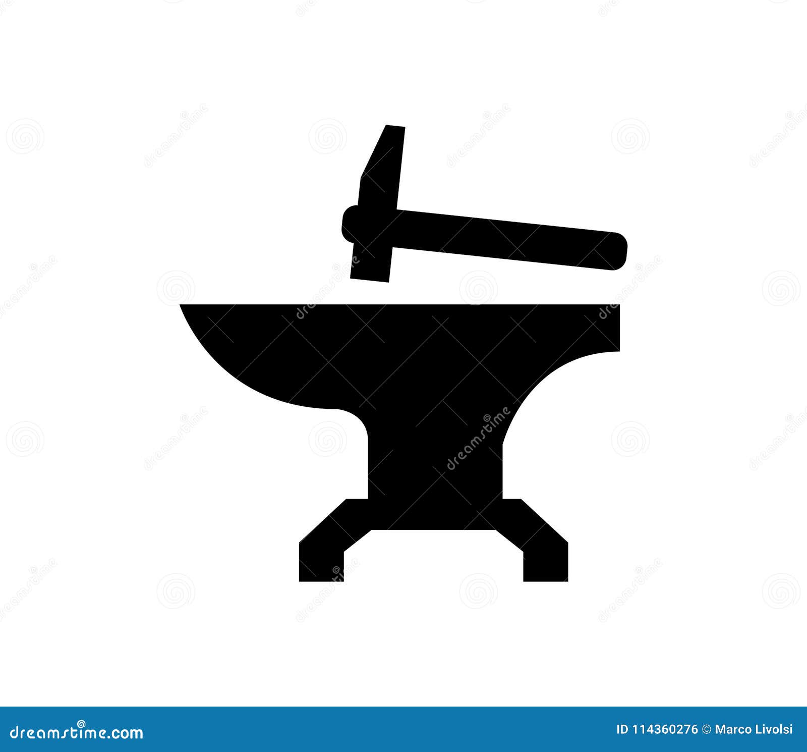 Anvil icon stock illustration. Illustration of ironwork - 114360276