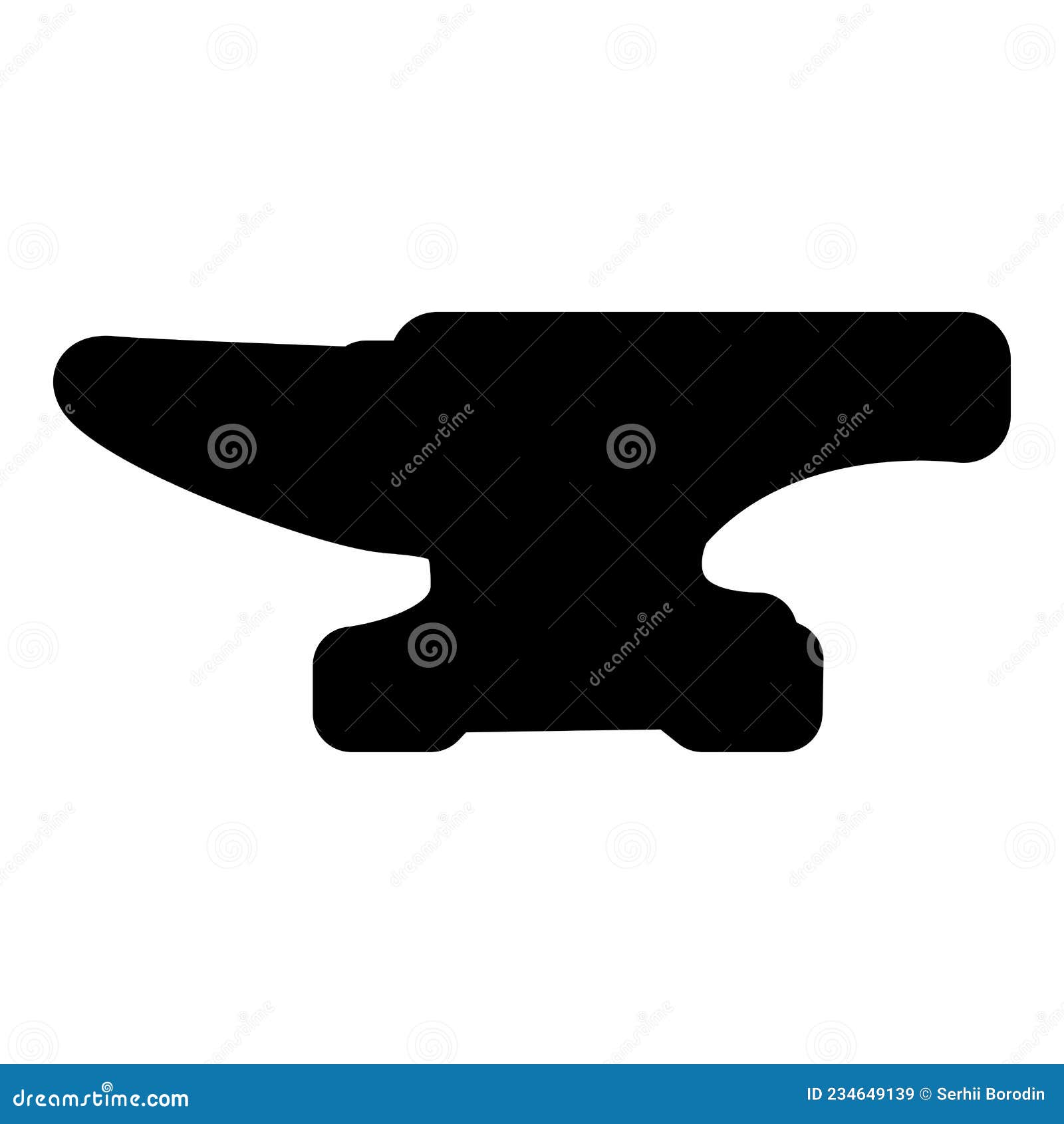 Anvil Icon Black Color Vector Illustration Flat Style Image ...