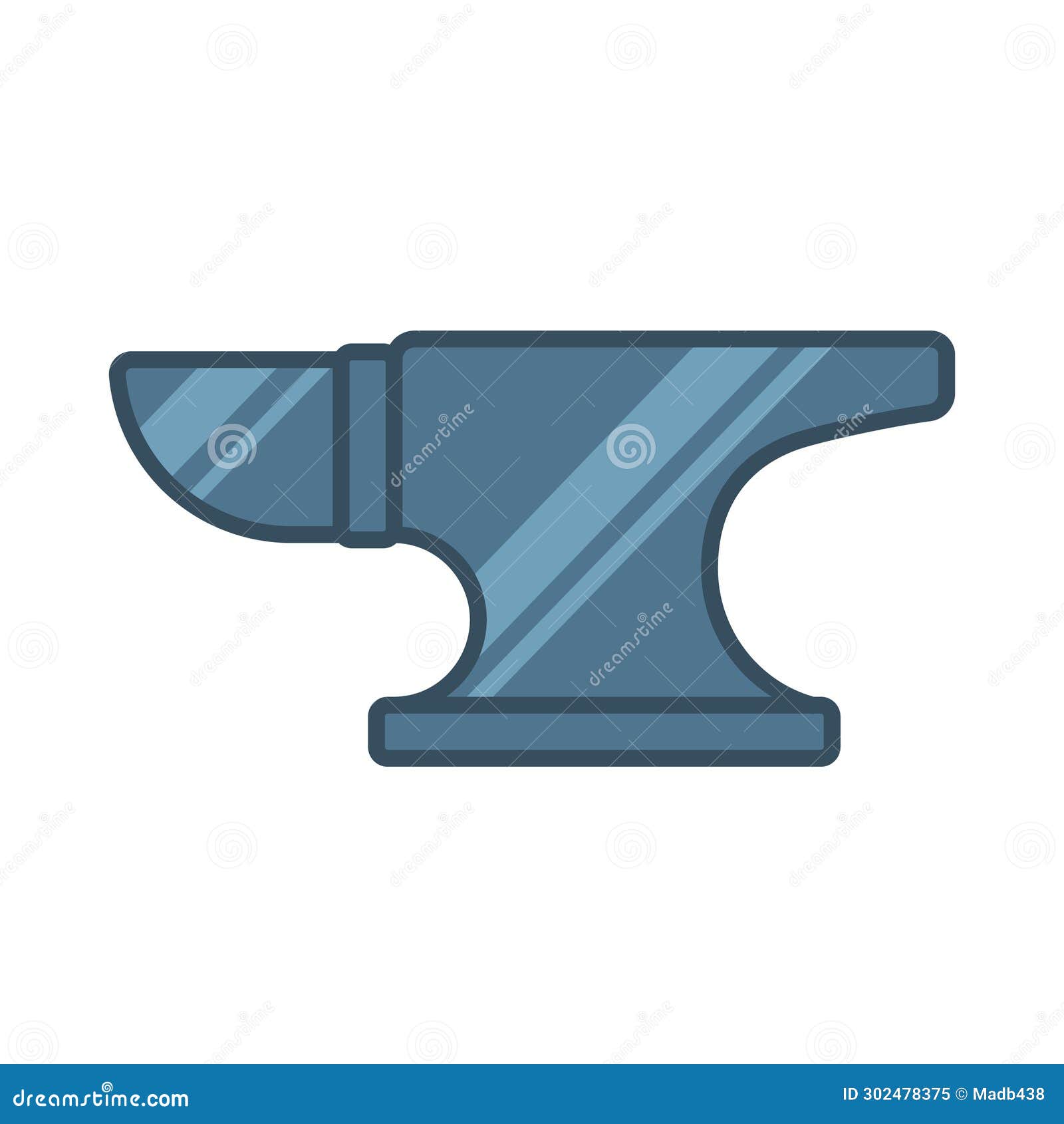 Anvil Icon Design in Line Fill Style. Vector. Stock Illustration ...