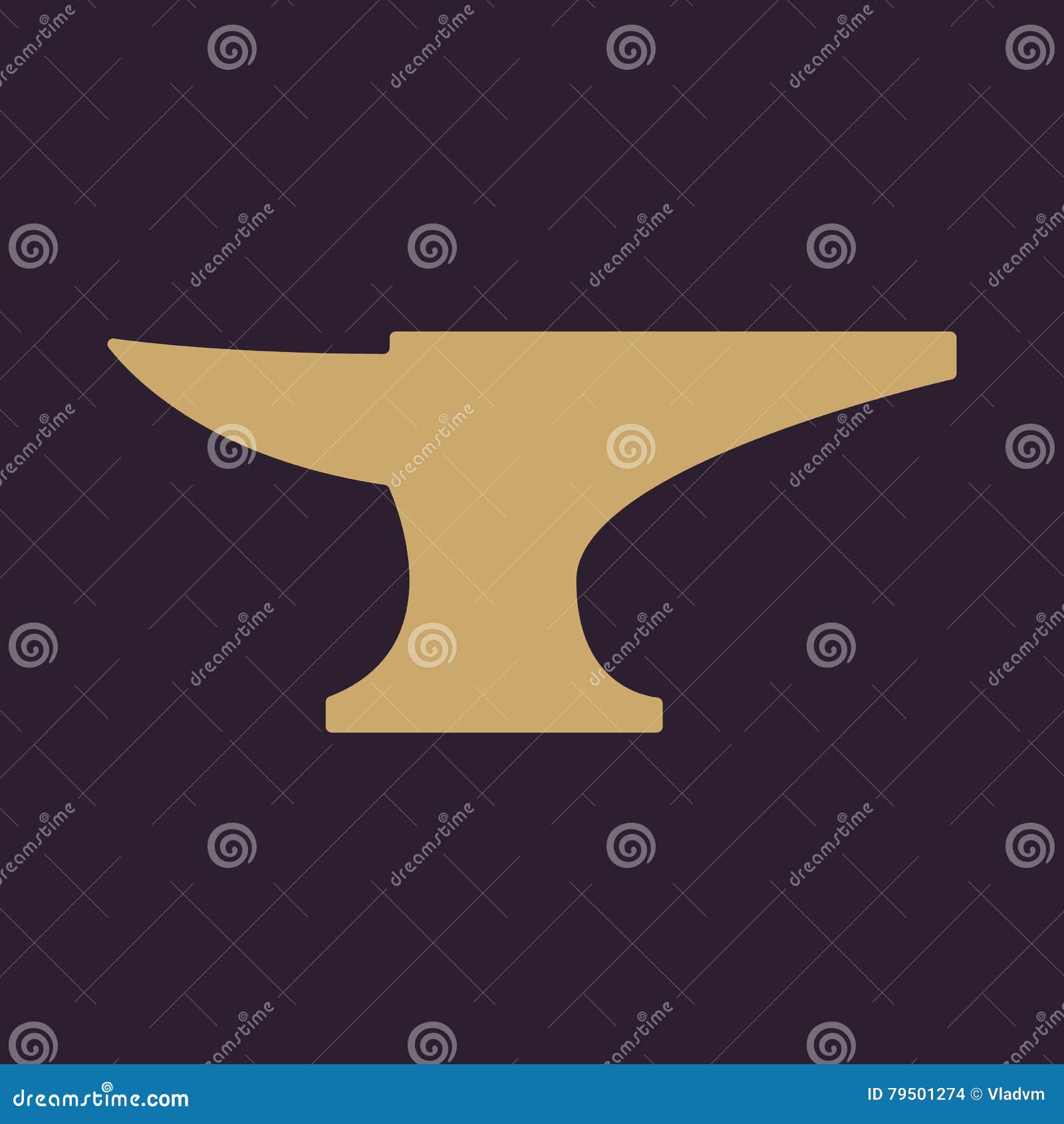 The Anvil Icon. Smith and Forge, Blacksmith Symbol Stock Vector ...