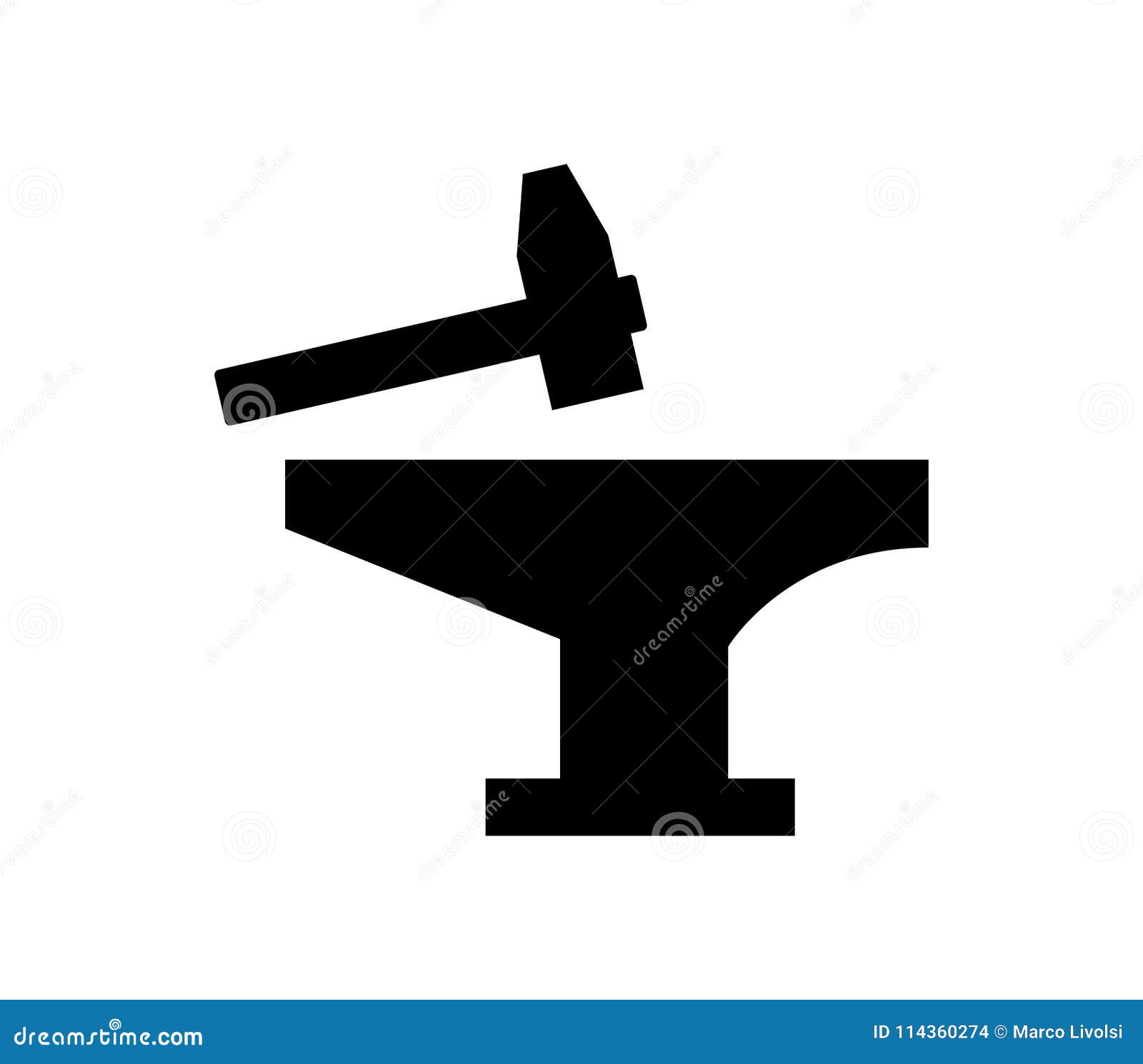 Anvil icon stock illustration. Illustration of blacksmith - 114360274