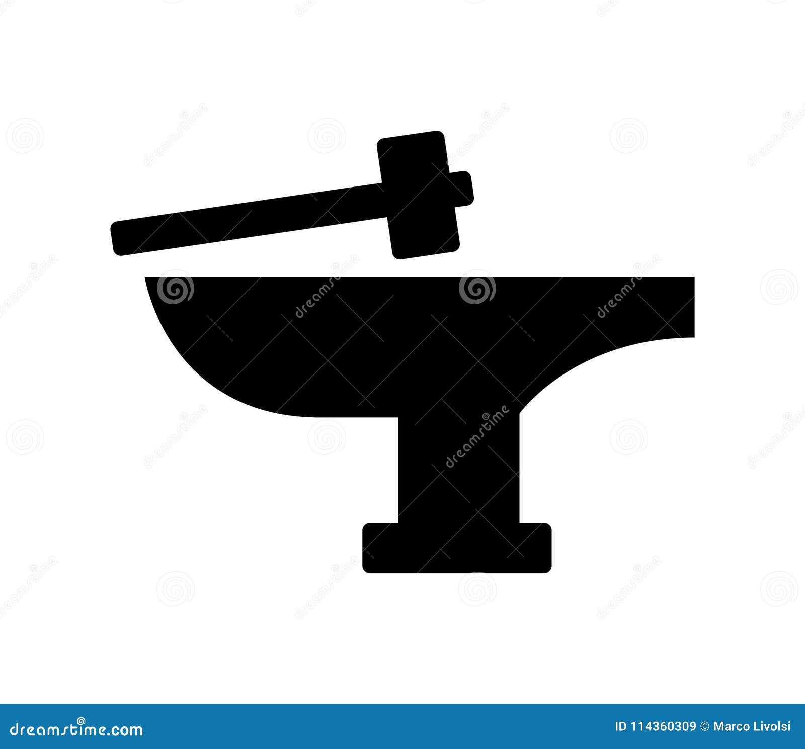 Anvil icon stock illustration. Illustration of concept - 114360309