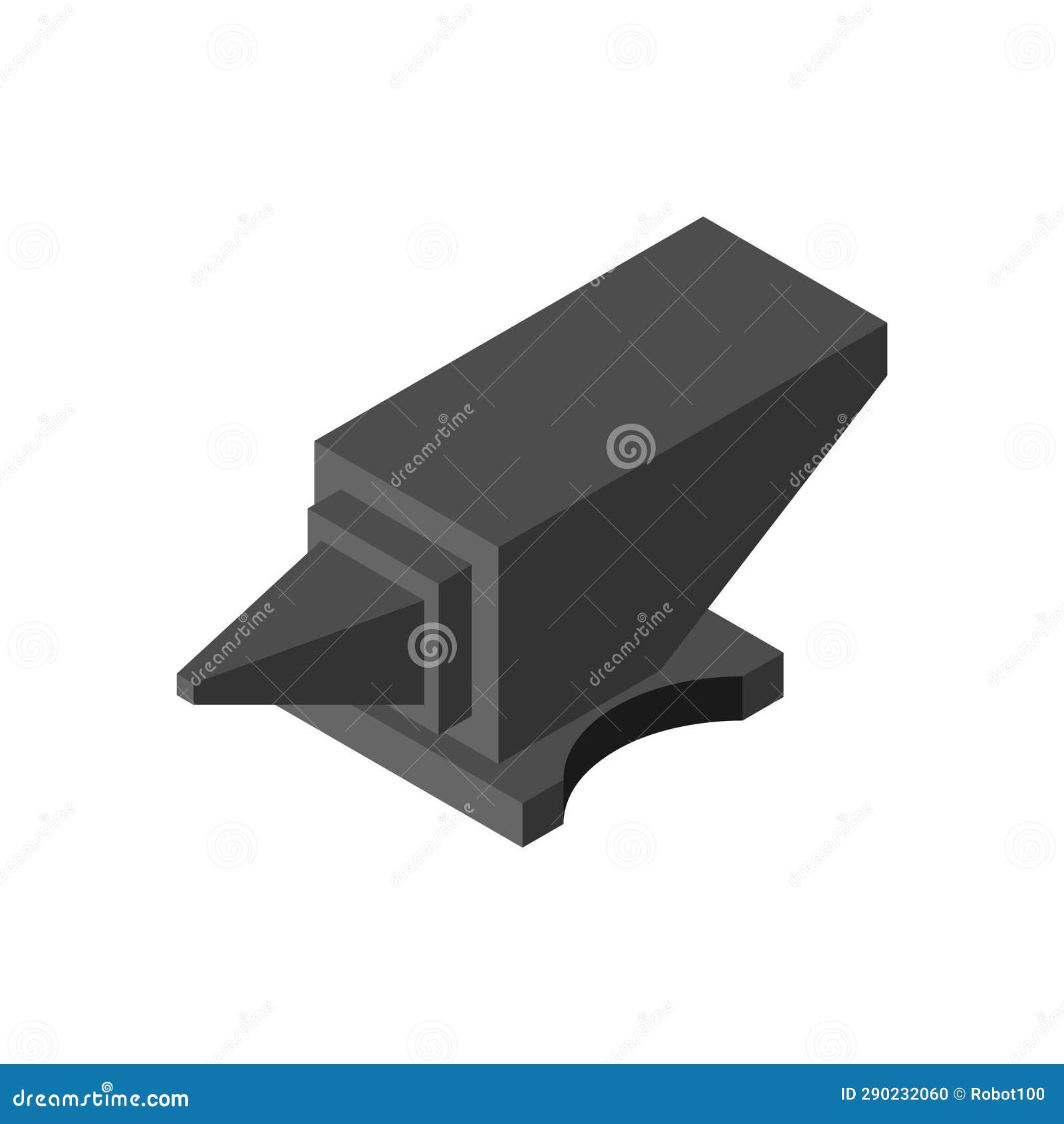 Anvil Isolated. Blacksmith Tool Stock Vector - Illustration of iron ...