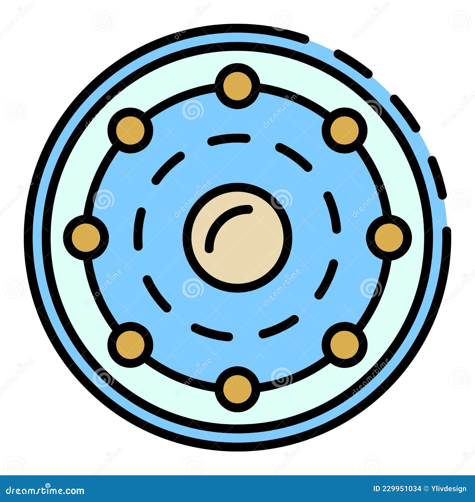 Anvil Round Shield Work Icon Color Outline Vector Stock Vector ...