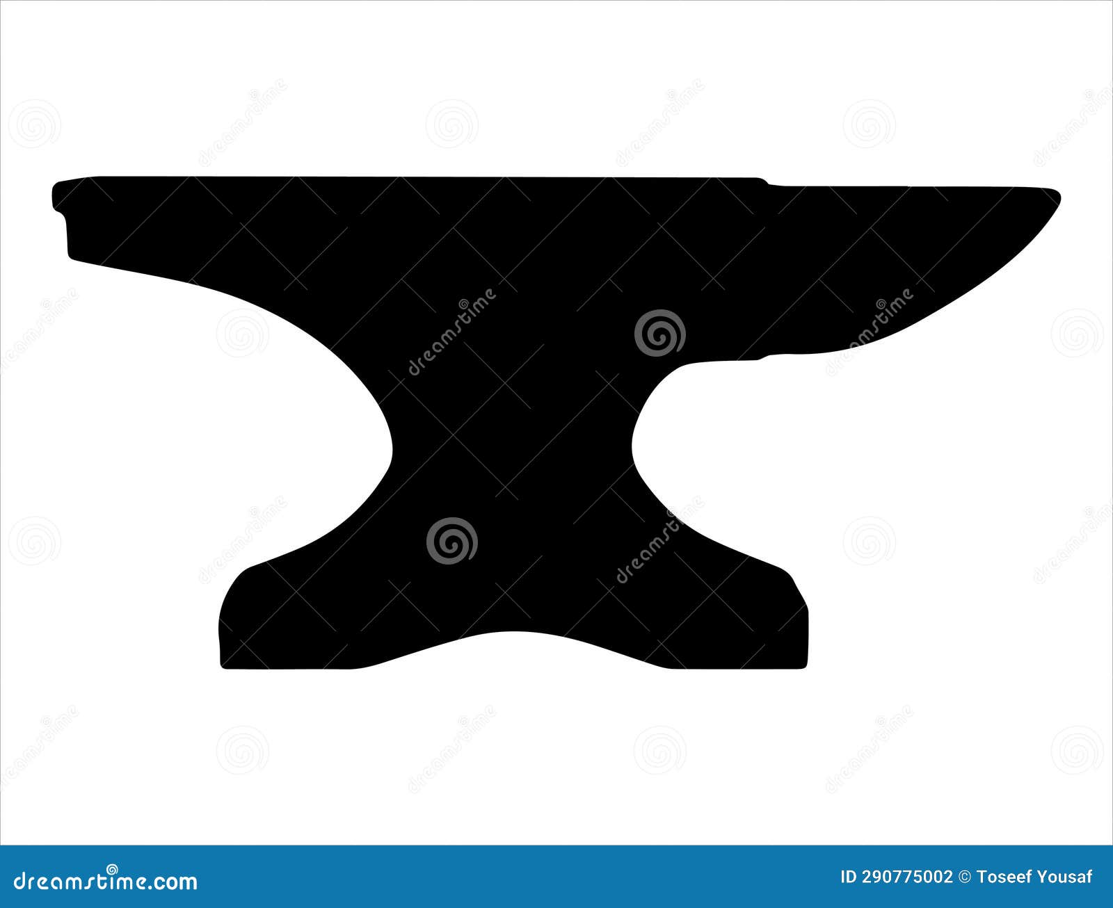 Anvil Silhouette Vector Art White Background Stock Vector ...