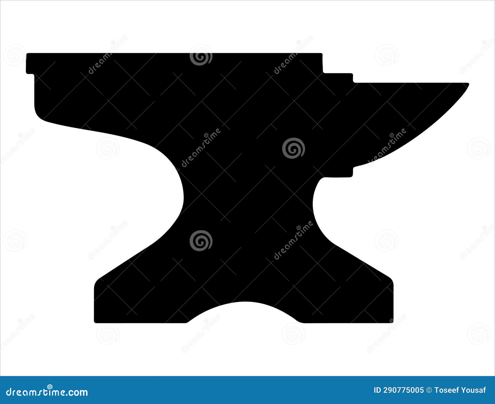 Anvil Silhouette Vector Art White Background Stock Vector ...
