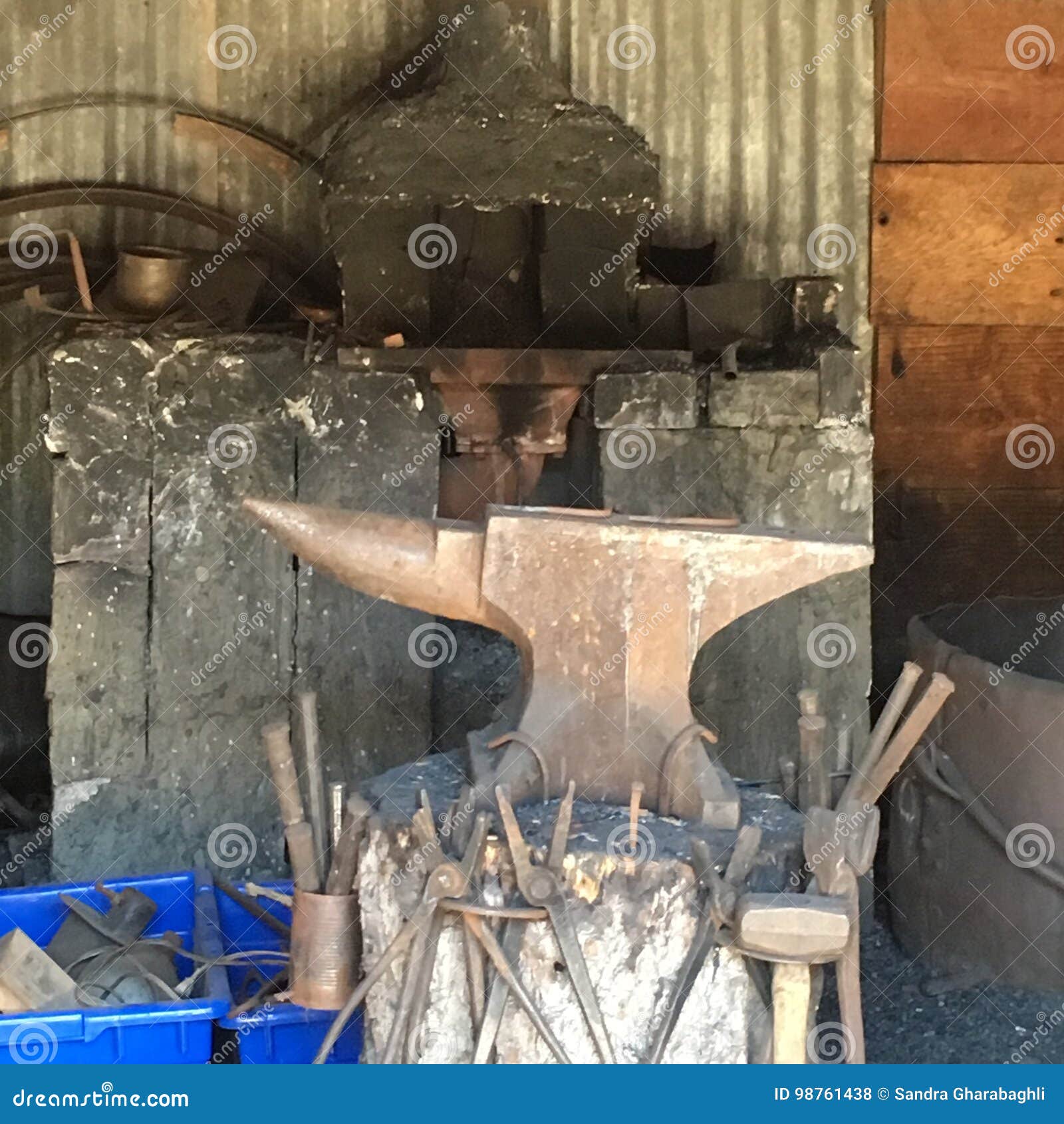 Anvil and tools stock photo. Image of anvil, wild, town - 98761438