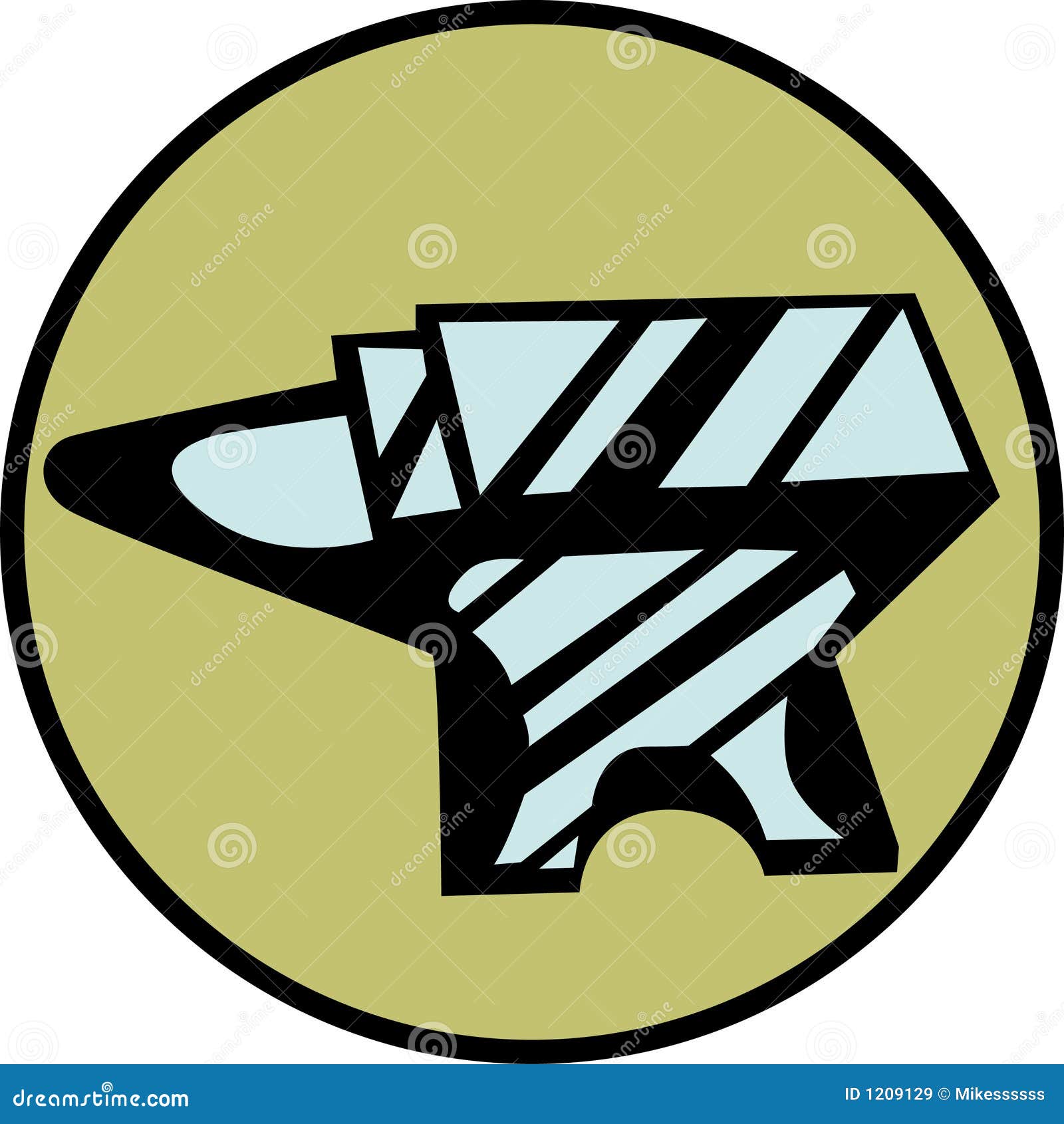Anvil vector illustration stock vector. Illustration of metal - 1209129