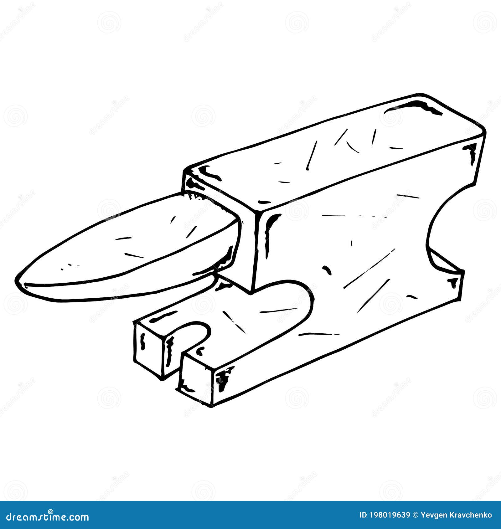 Anvil. Vector Illustration of Anvil. Hand Drawn Anvil Stock Vector ...