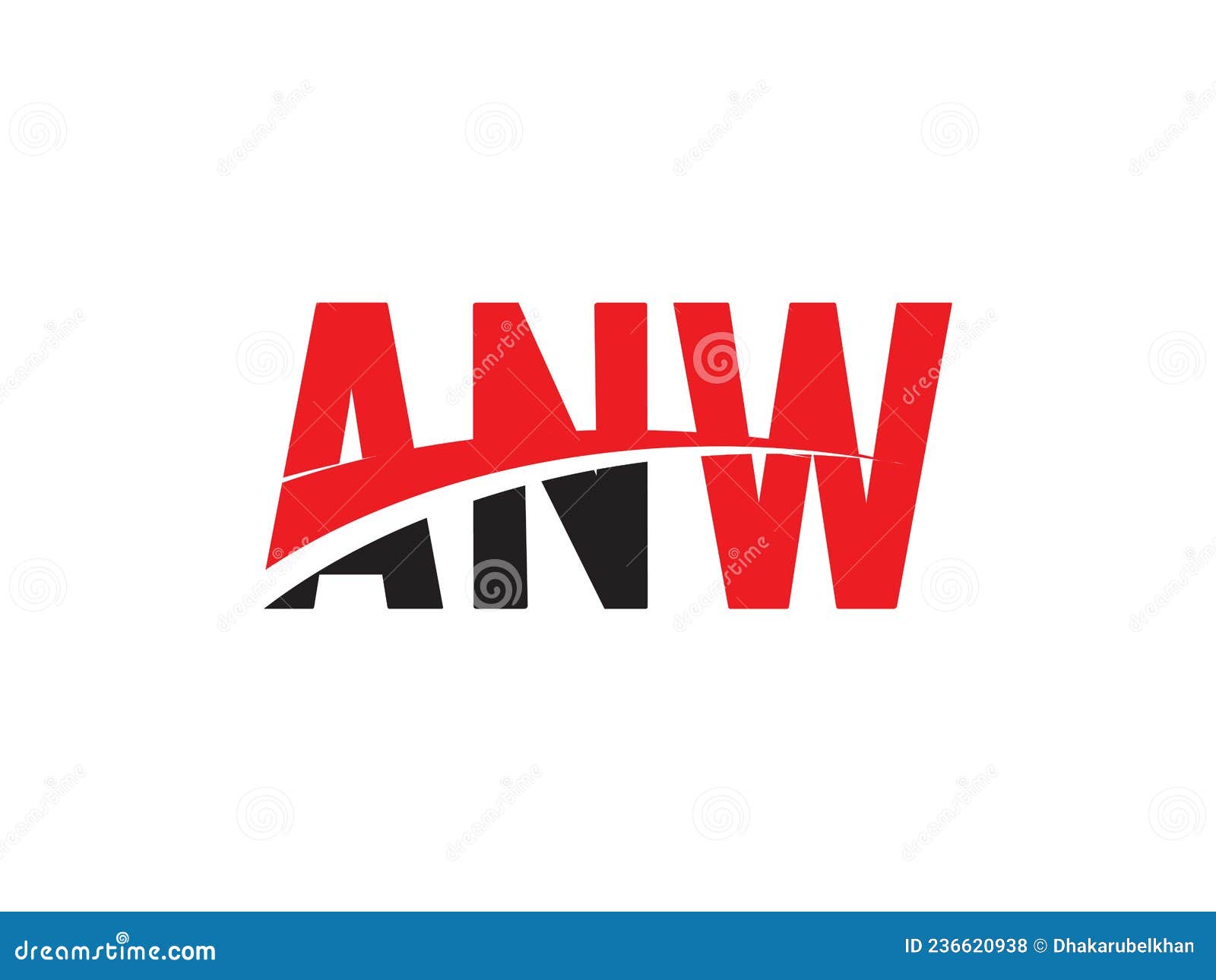 ANW Letter Initial Logo Design Vector Illustration Stock Vector ...