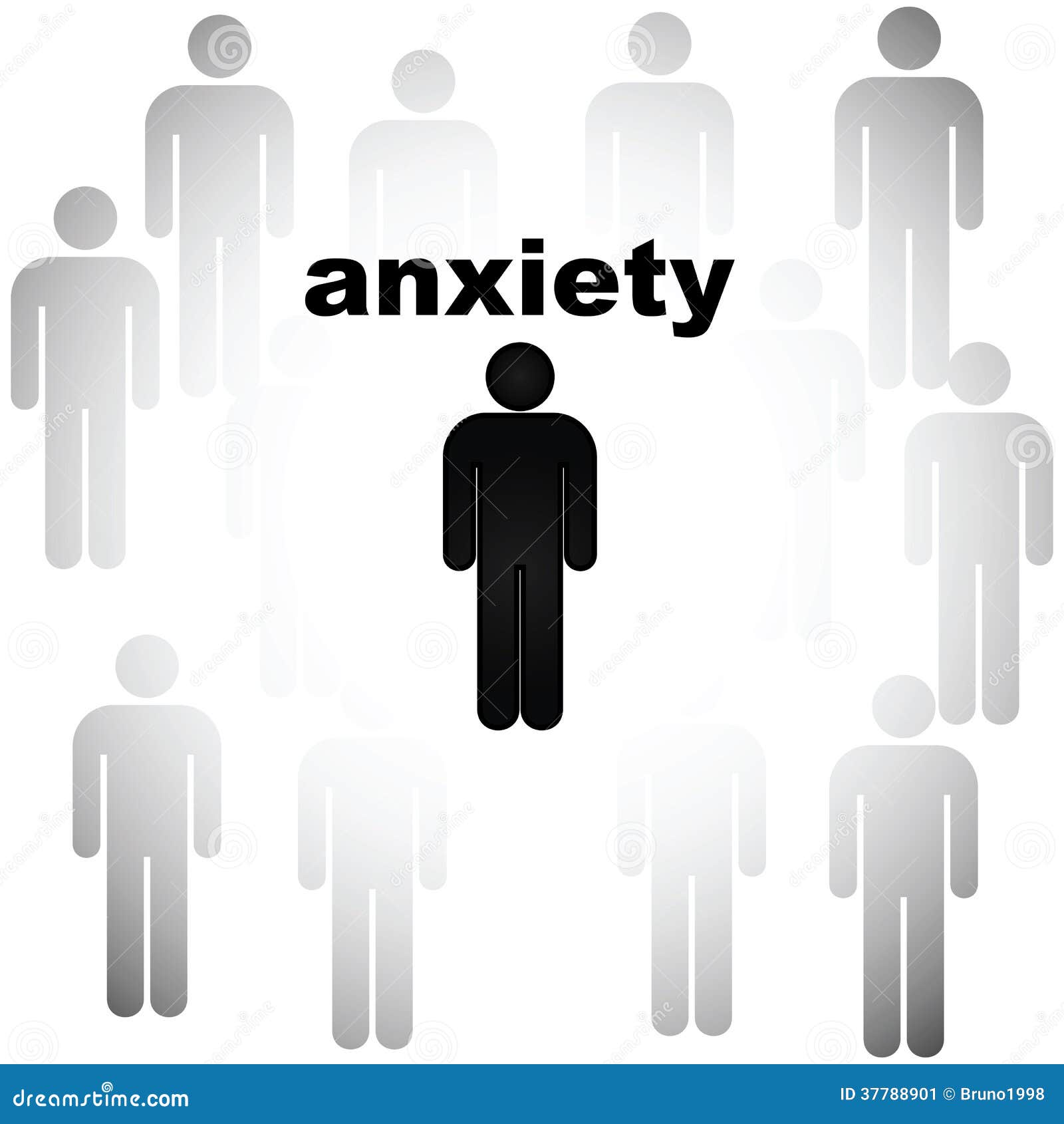 Anxiety stock vector. Illustration of afraid, anxiety - 37788901