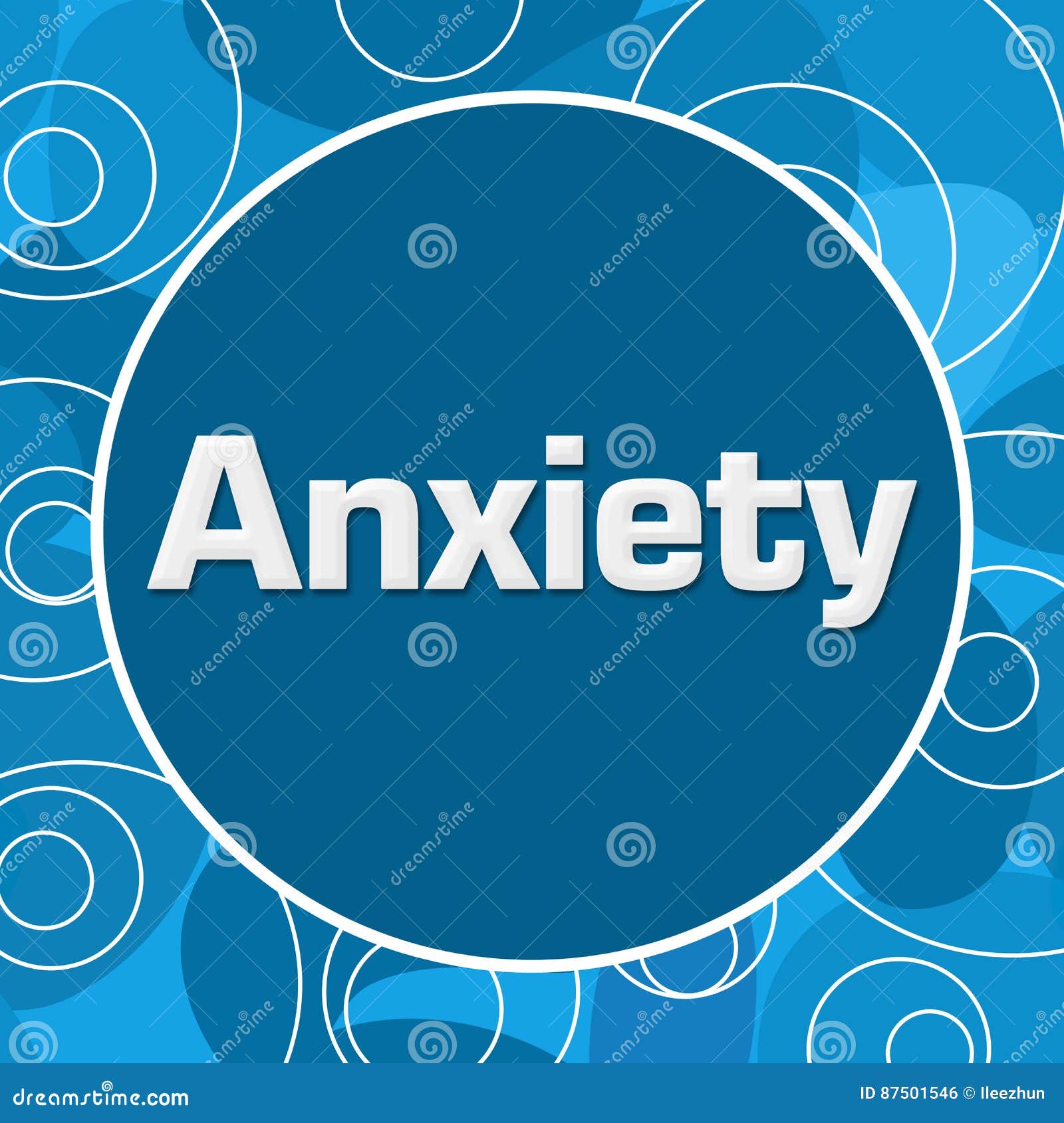 Anxiety Blue Random Rings Background Stock Illustration - Illustration ...