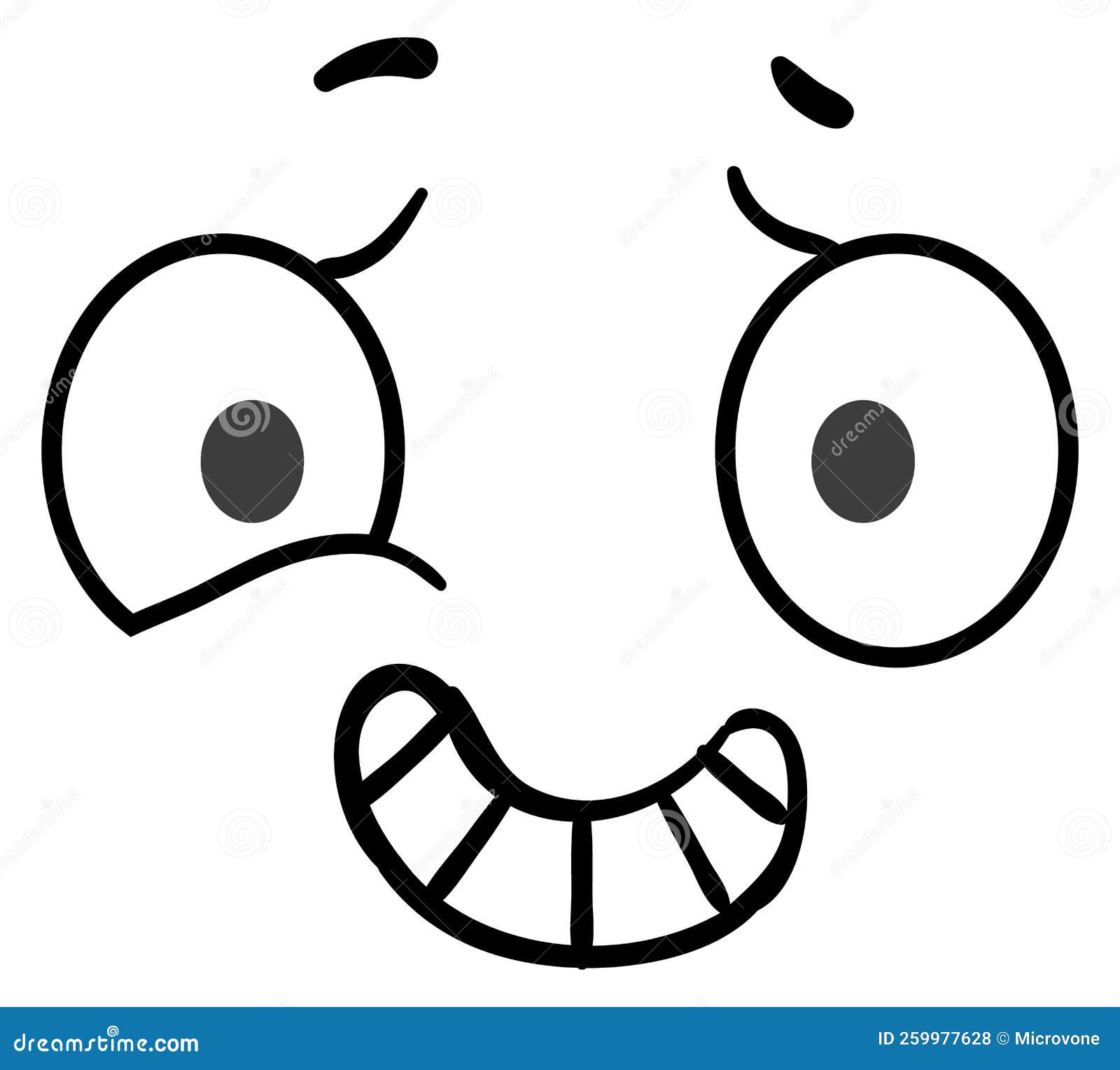 Anxiety Cartoon Emotion. Stressed Face Comic Expression Stock Vector ...