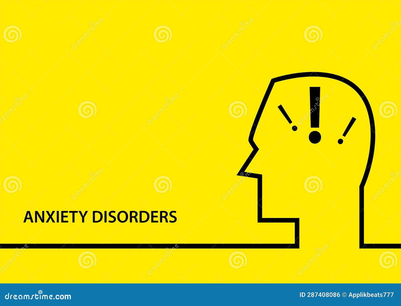 Anxiety disorder symbol stock illustration. Illustration of poster ...