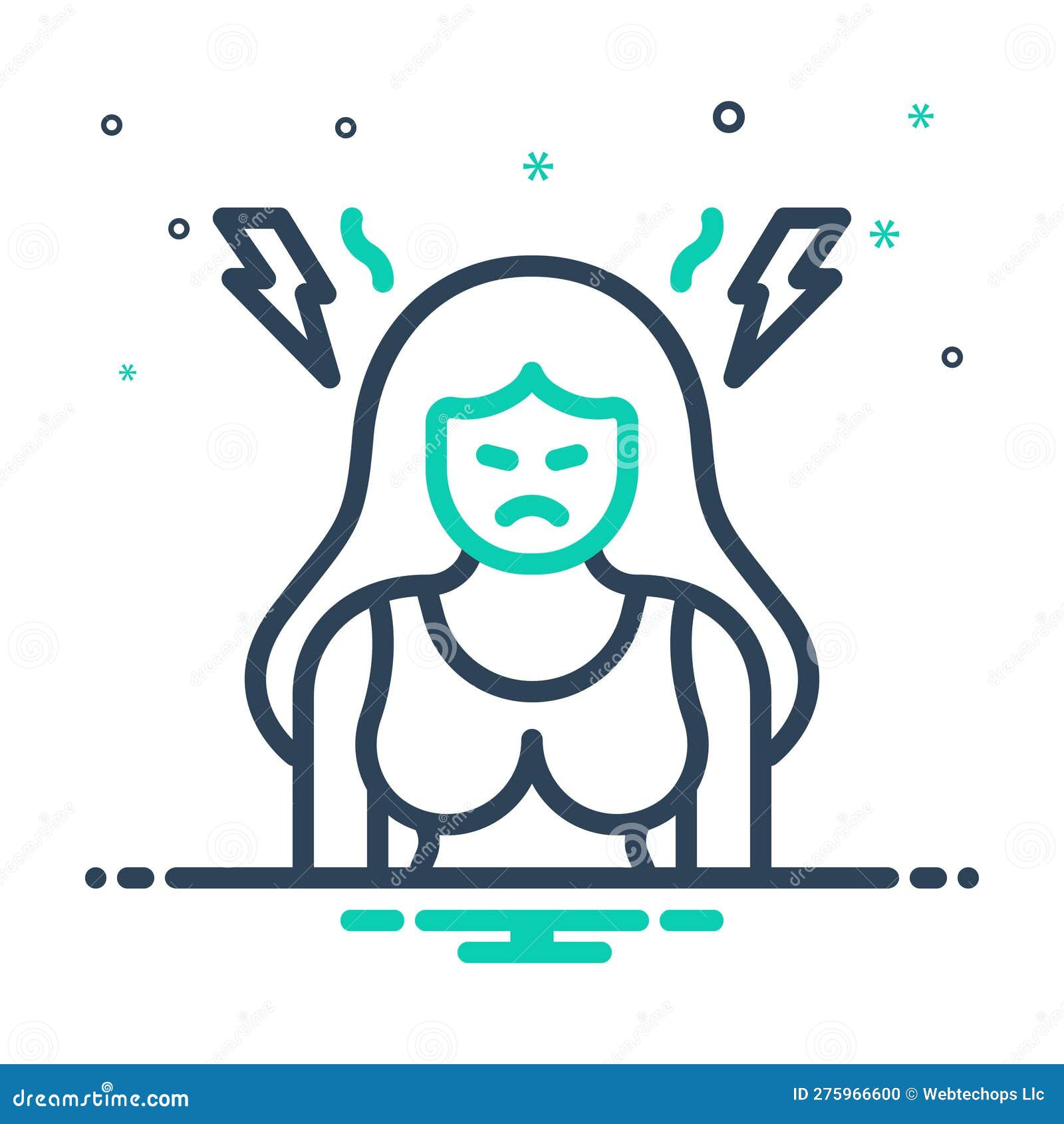Mix Icon for Anxiety, Concern and Worry Stock Vector - Illustration of ...