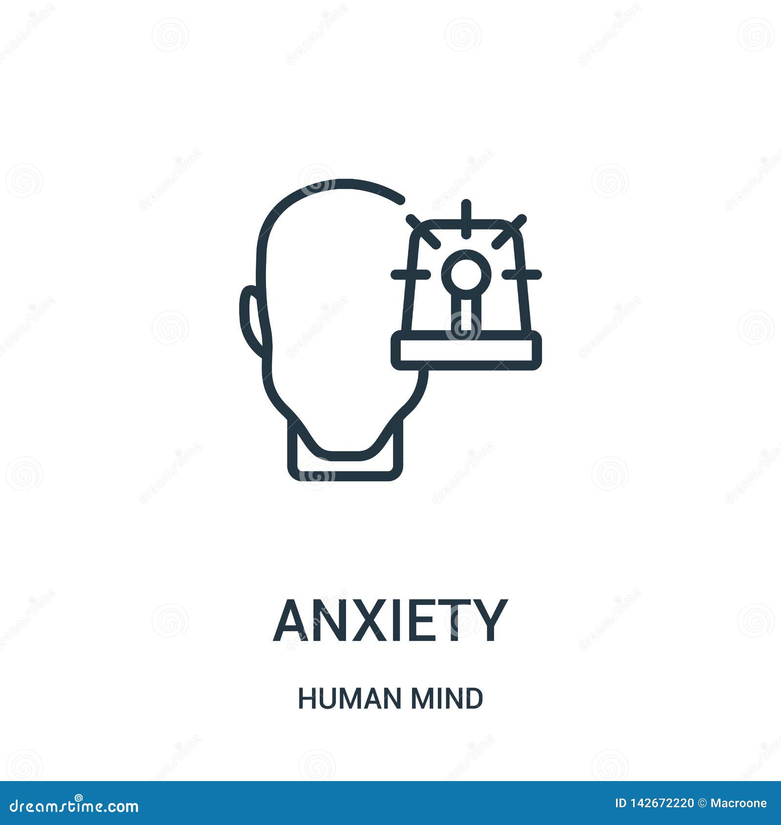 Anxiety Icon Vector from Human Mind Collection. Thin Line Anxiety ...