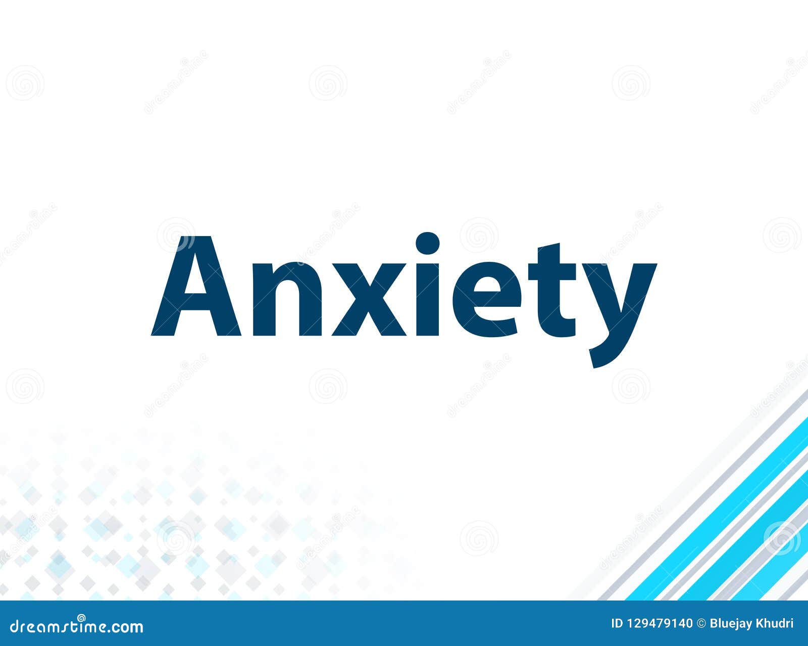 Anxiety Modern Flat Design Blue Abstract Background Stock Illustration ...