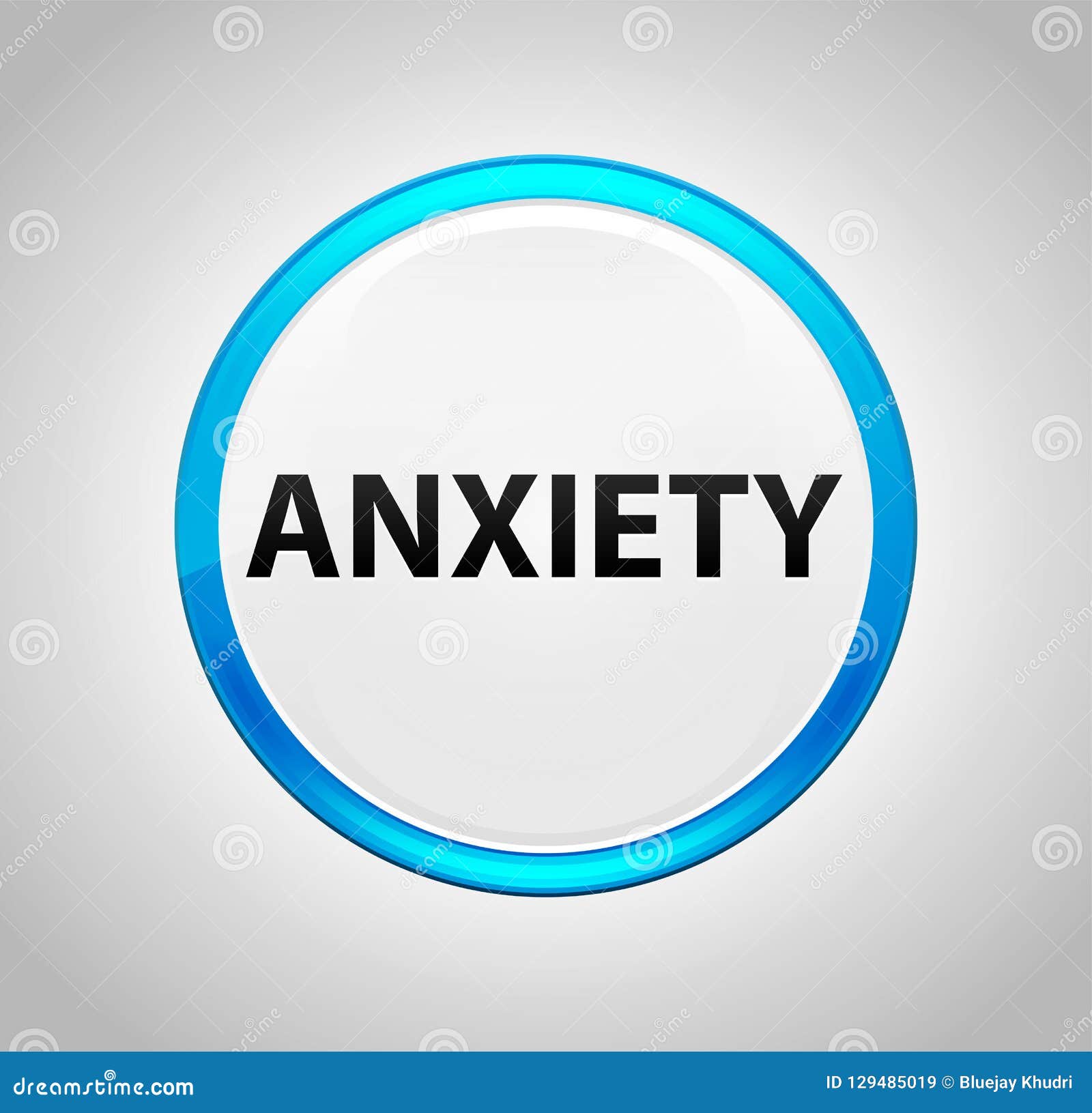 Anxiety Round Blue Push Button Stock Illustration - Illustration of ...