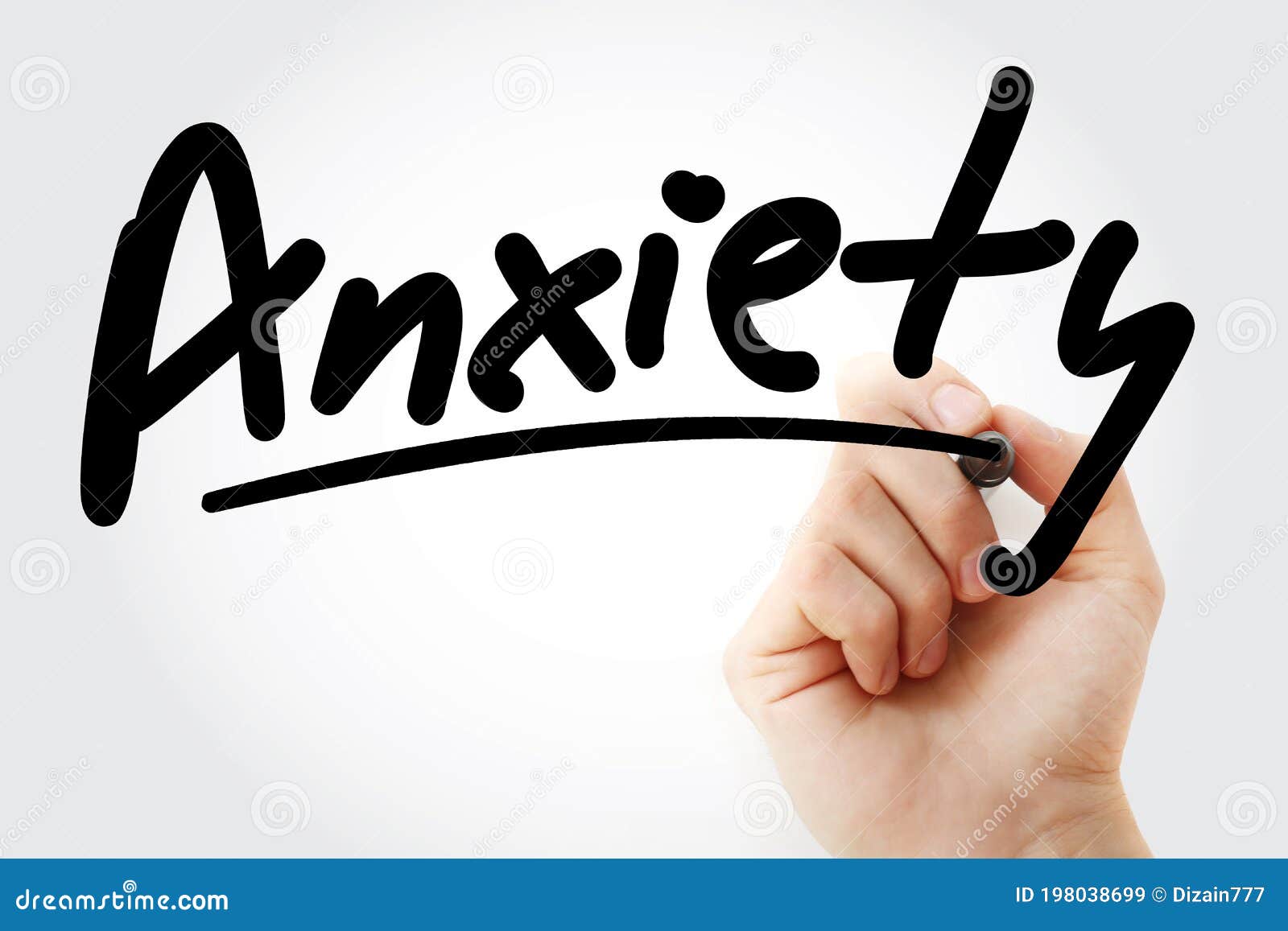 Anxiety text with marker stock image. Image of grief - 198038699
