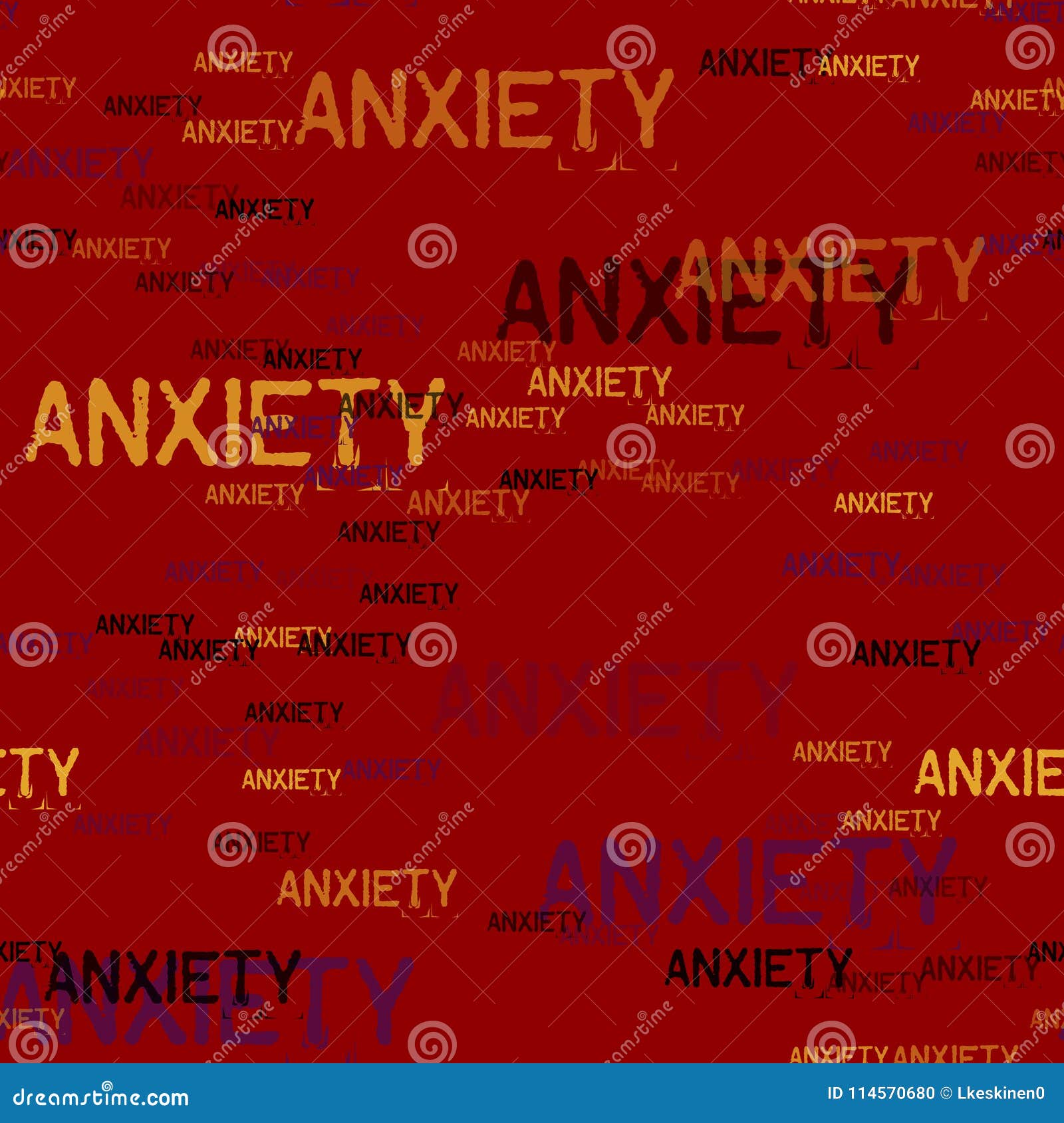 Anxiety typography pattern stock vector. Illustration of pattern ...
