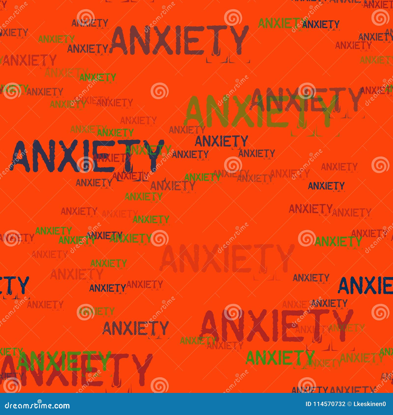 Anxiety typography pattern stock vector. Illustration of decorative ...