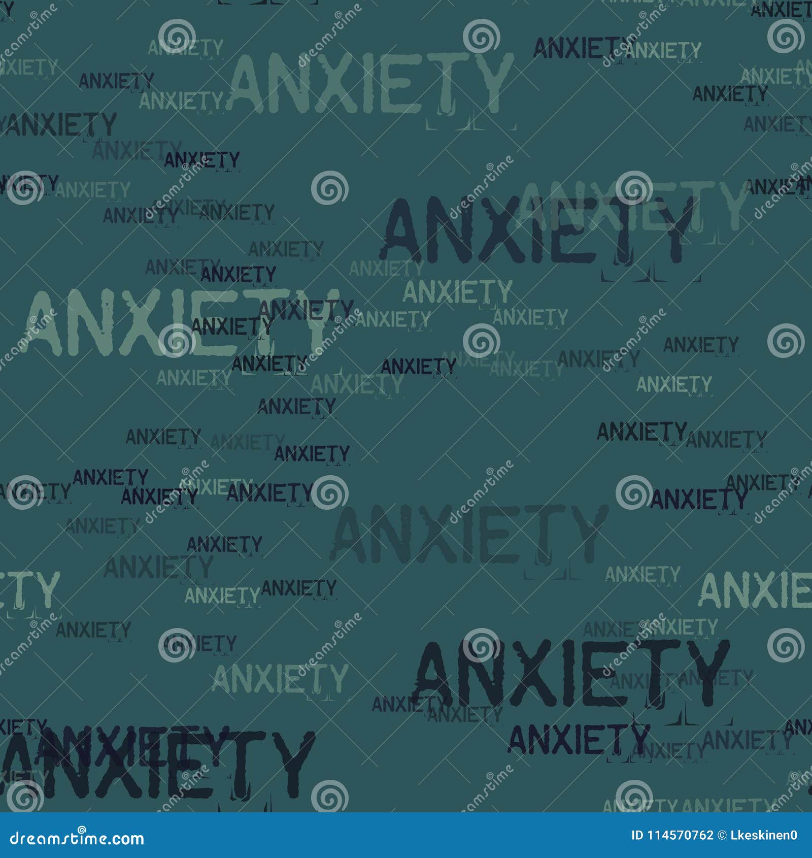Anxiety typography pattern stock vector. Illustration of decor - 114570762