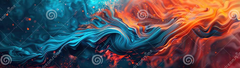 Anxiety Visualized through Intense Swirling Abstract Art Stock ...
