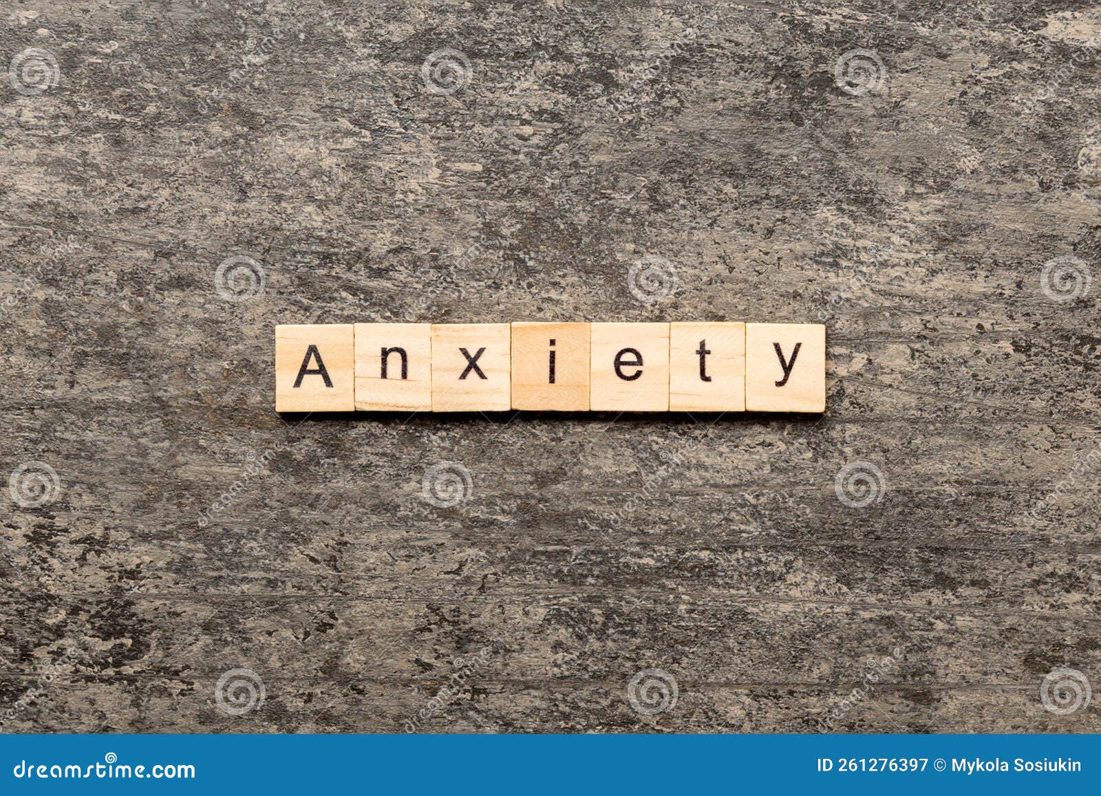 ANXIETY Word Written on Wood Block. ANXIETY Text on Table, Concept ...