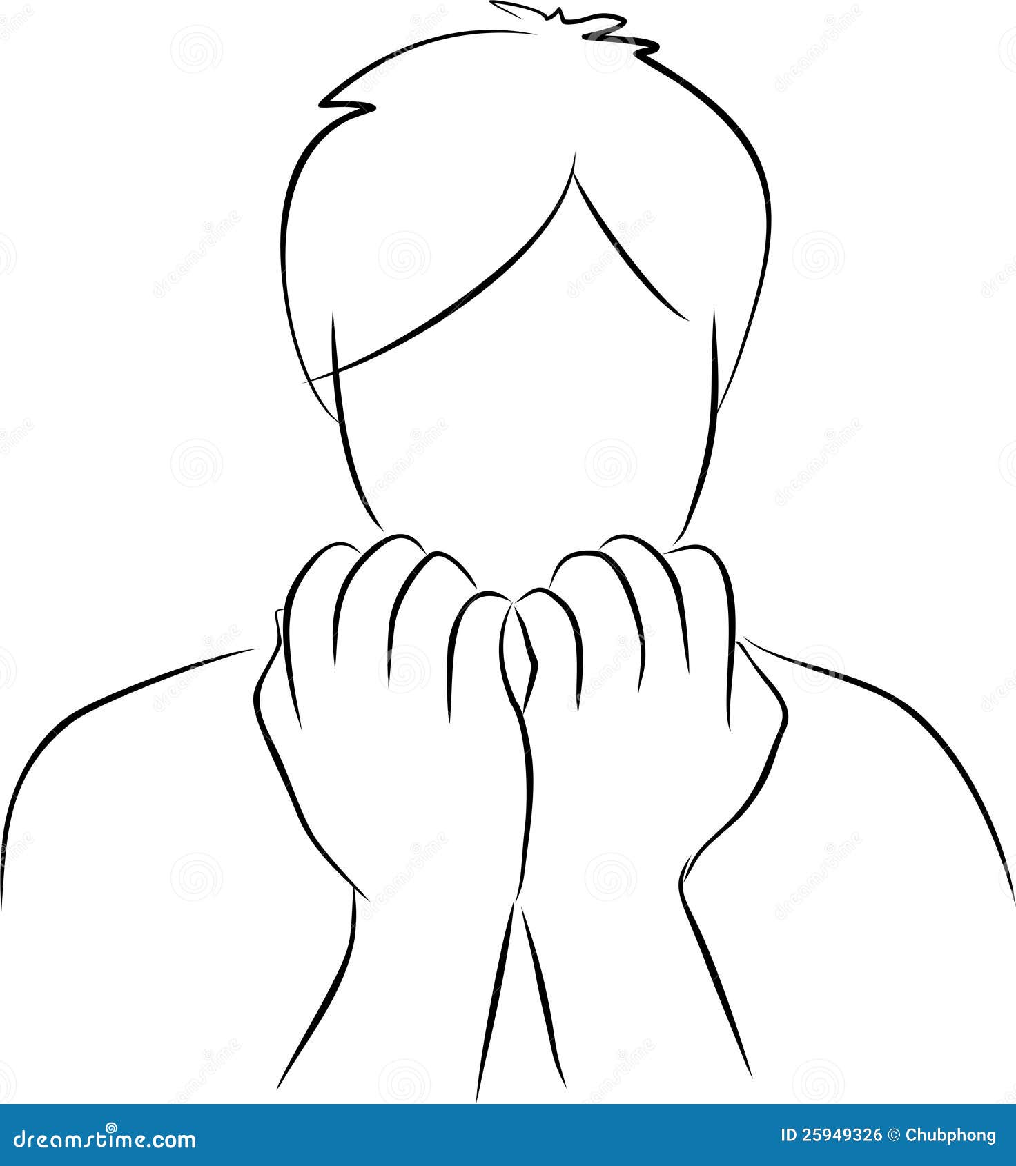 Anxious stock illustration. Illustration of solicitous - 25949326