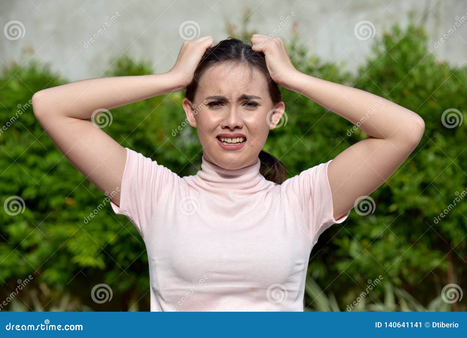 Anxious Attractive Diverse Woman Stock Image - Image of cute, woman ...