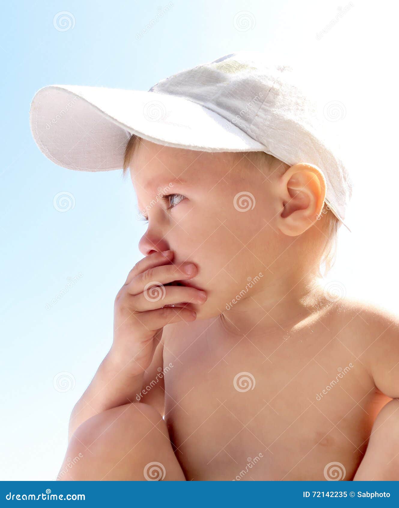 Anxious Child outdoor stock image. Image of anxious, outdoor - 72142235