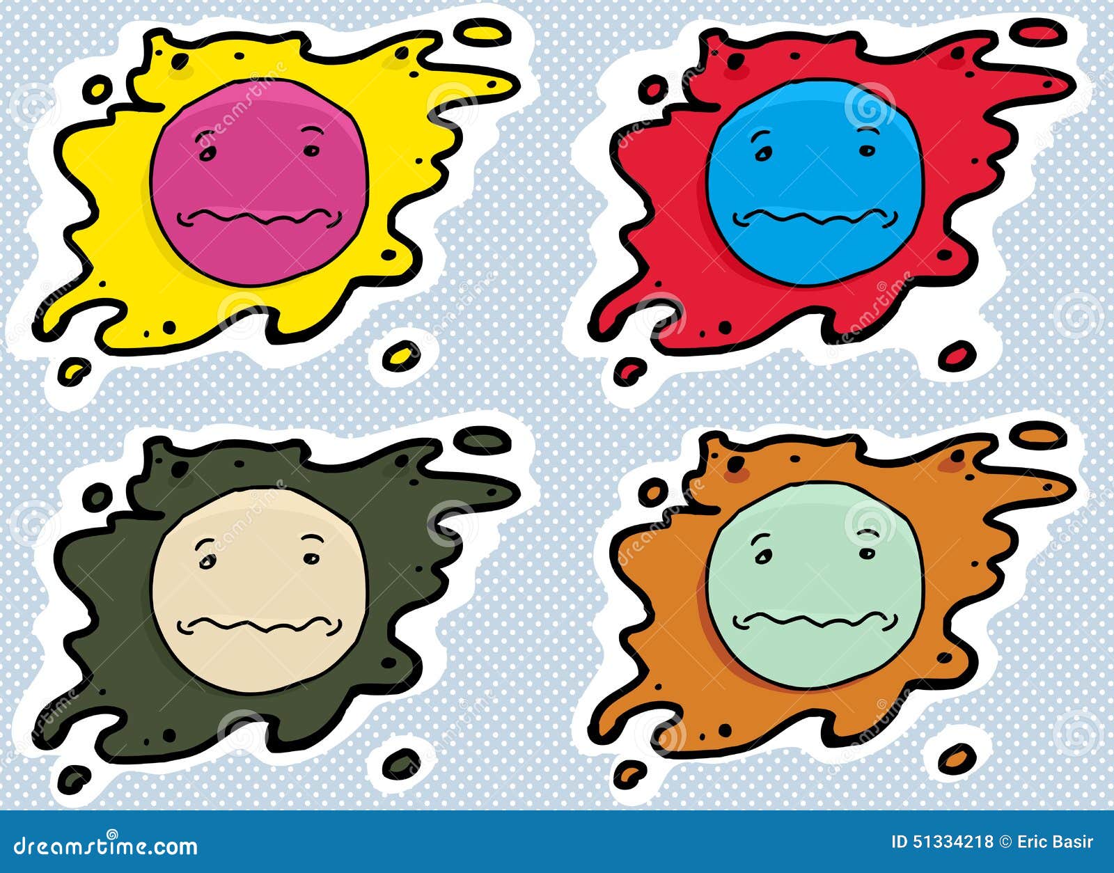 Anxious Face Avatars stock illustration. Illustration of miserable ...