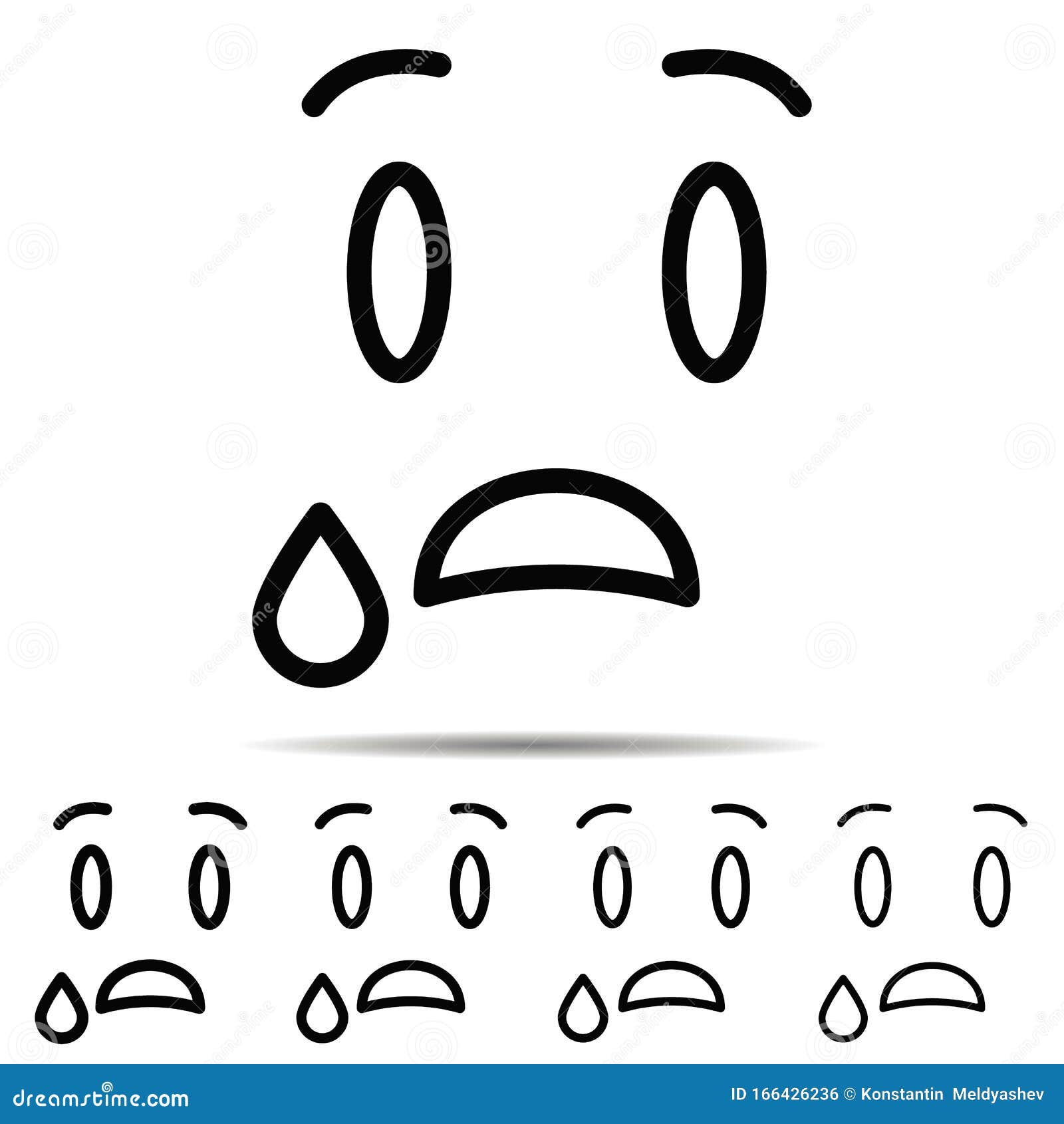 Anxious, Face Different Shapes Icon. Simple Thin Line, Outline Vector ... Anxious, Face Different Shapes Icon. Simple Thin Line, Outline Vector ...