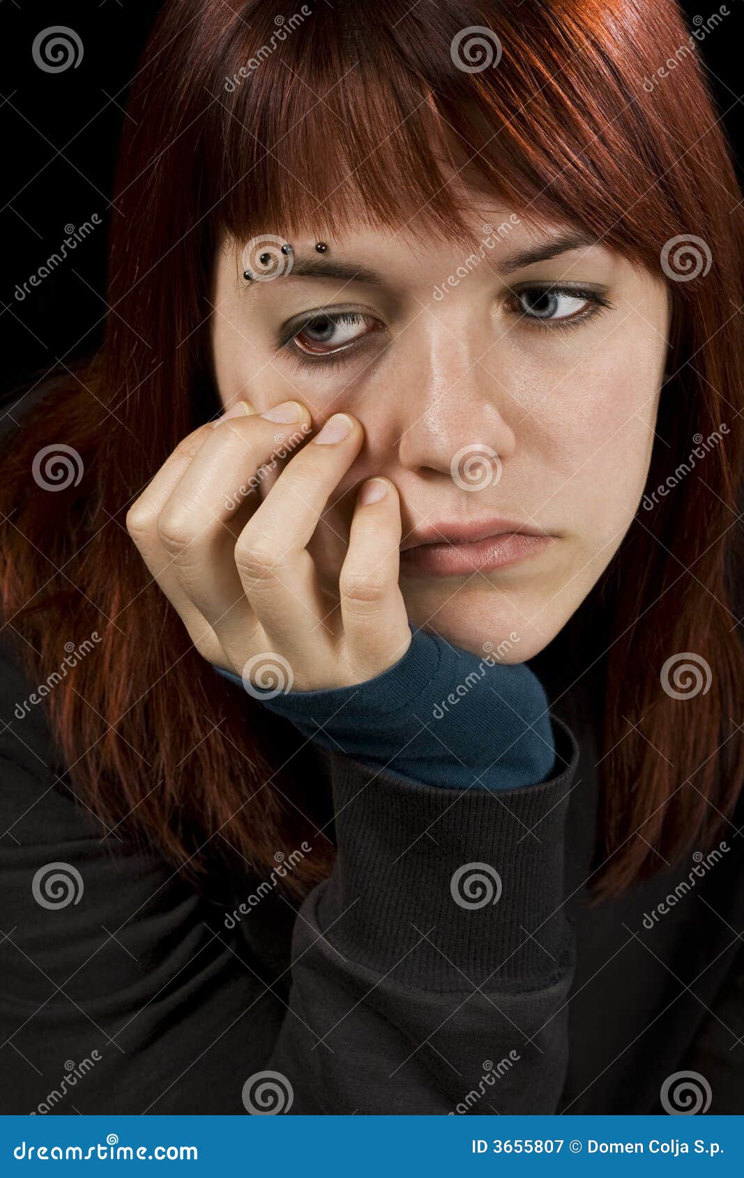 Anxious girl stock image. Image of teenager, news, girls - 3655807