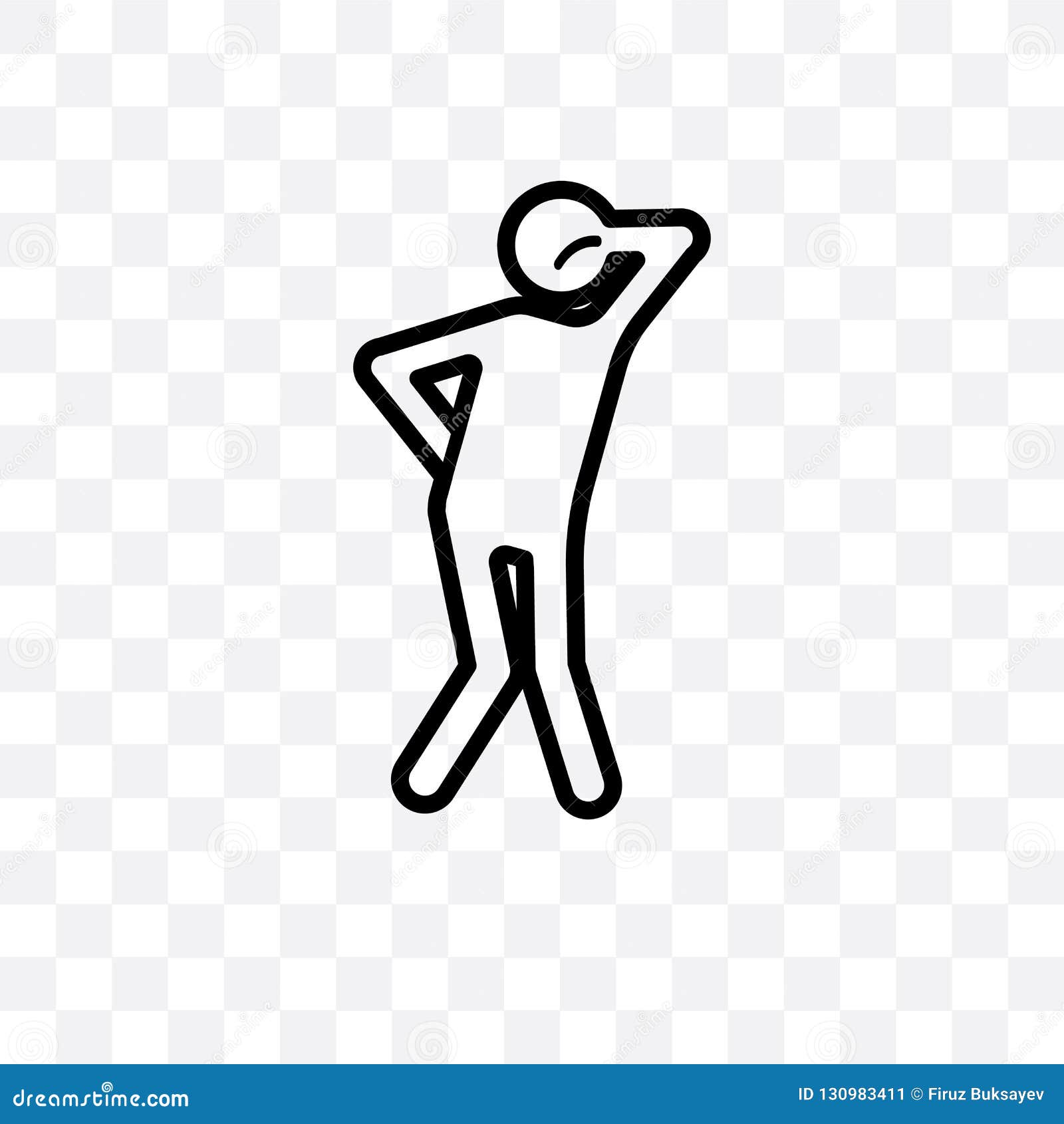 Anxious Human Vector Linear Icon Isolated on Transparent Background ...