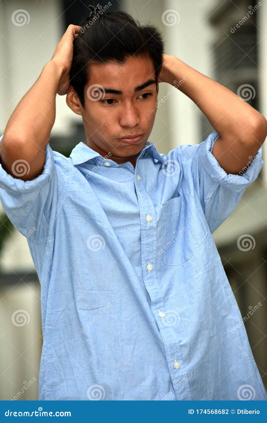 An Anxious Male Person stock photo. Image of background - 174568682