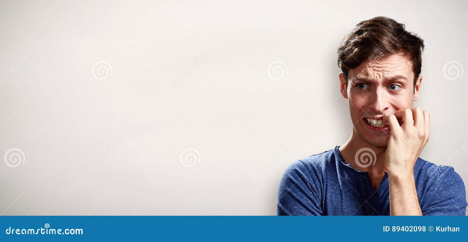 Anxious man face. stock photo. Image of male, expressions - 89402098