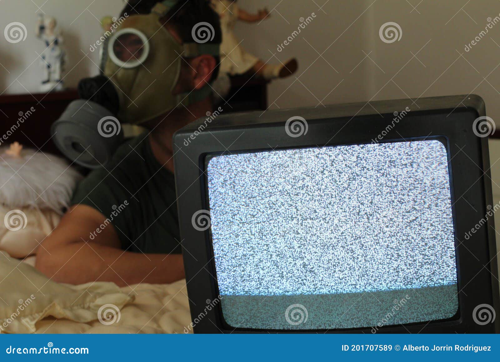 Anxious Man Watching Tv Static Stock Image - Image of contagious ...