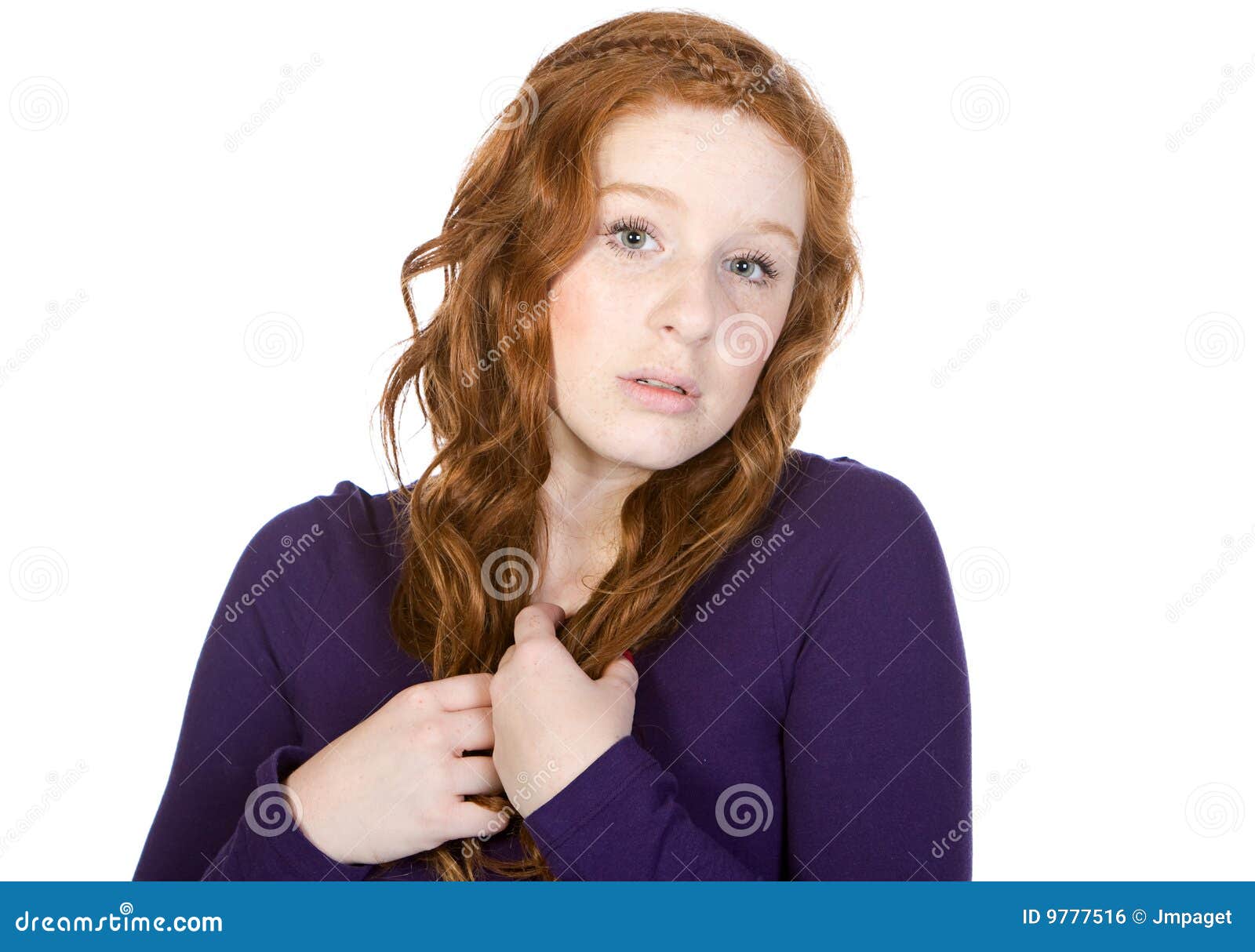 Anxious Red Headed Teenager Stock Photo - Image of pensive, attractive ...