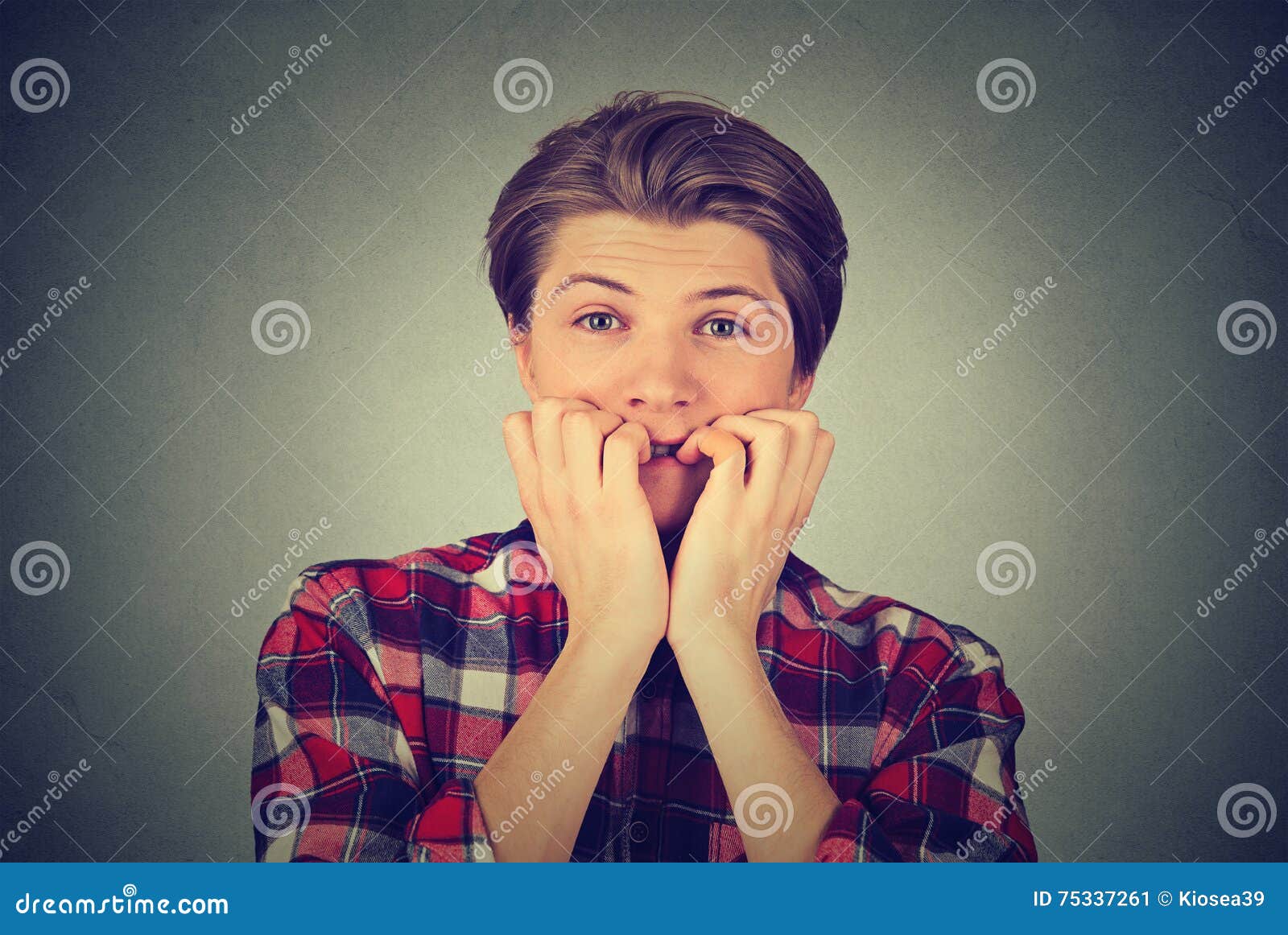 Anxious Stressed Young Man Looking at Camera Stock Image - Image of ...