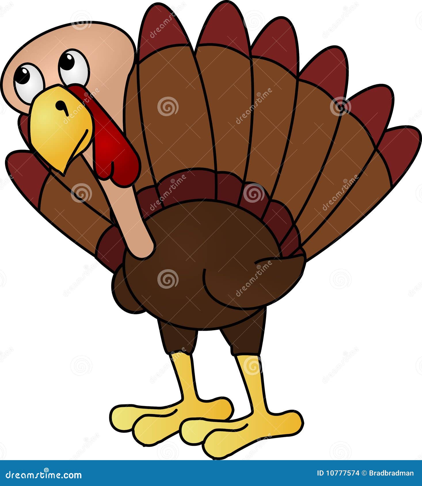 Anxious Turkey stock illustration. Illustration of nervous - 10777574